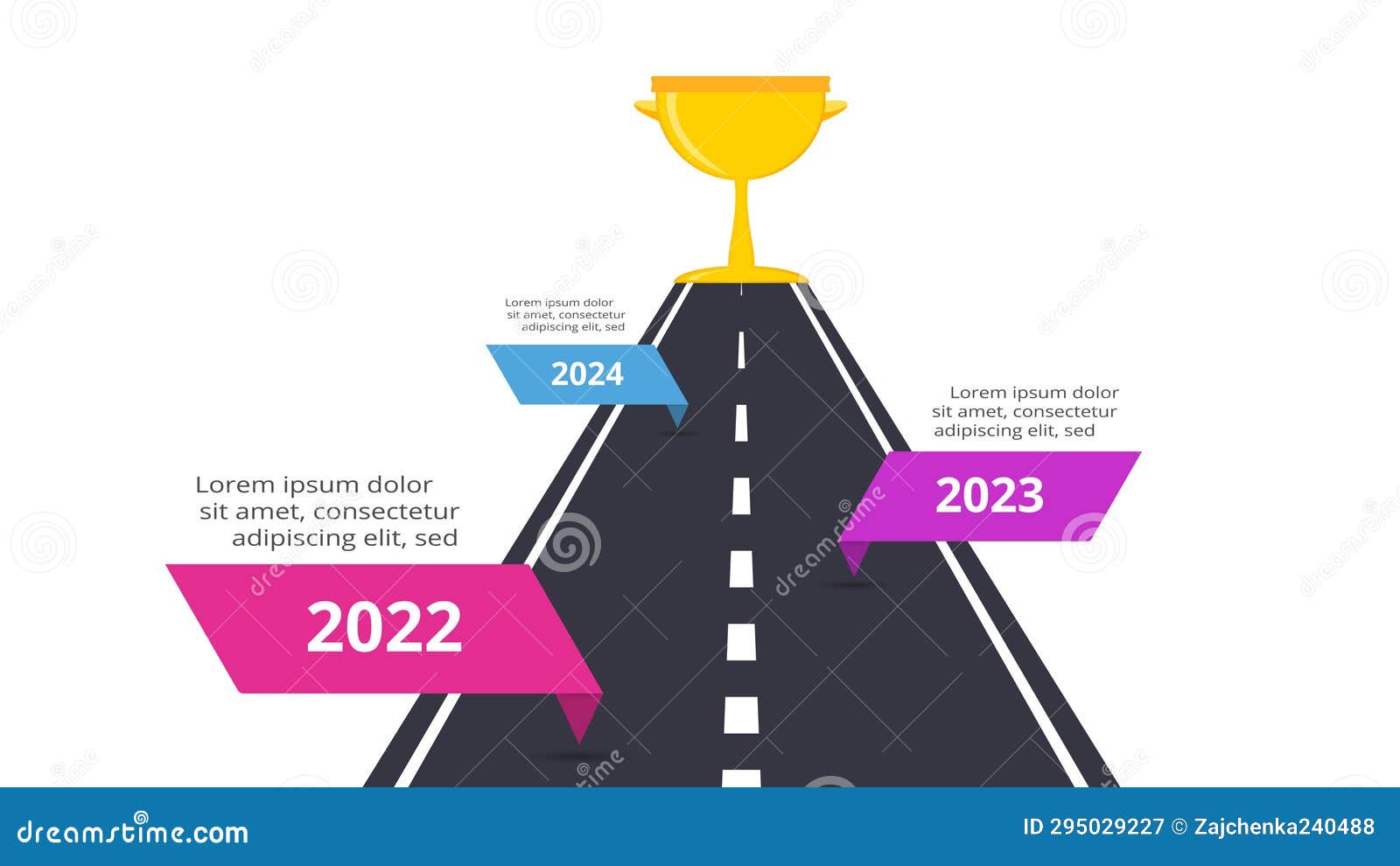 Timeline with 3 Elements, Infographic Template for Web, Business ...