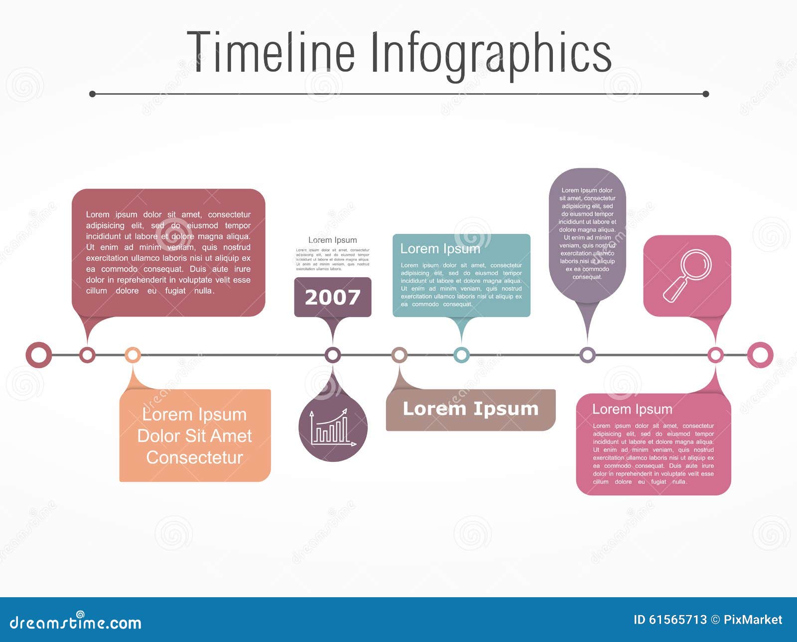 Timeline Elements stock vector. Illustration of option - 61565713