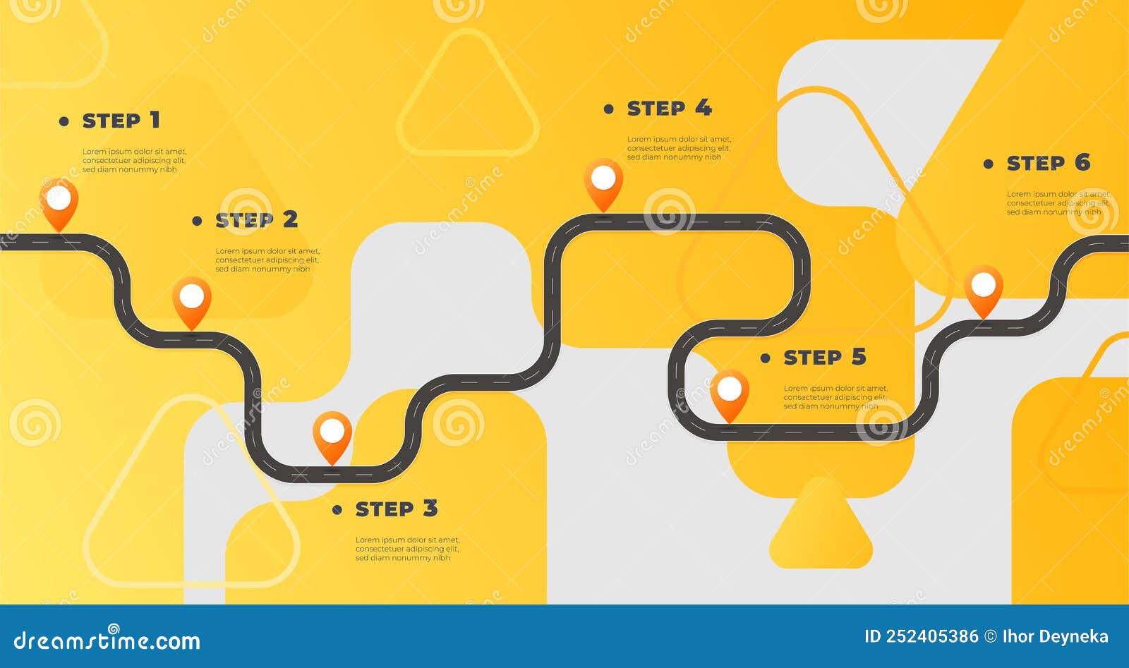 Timeline with Execution Points. Workflow Infographics. Vector ...
