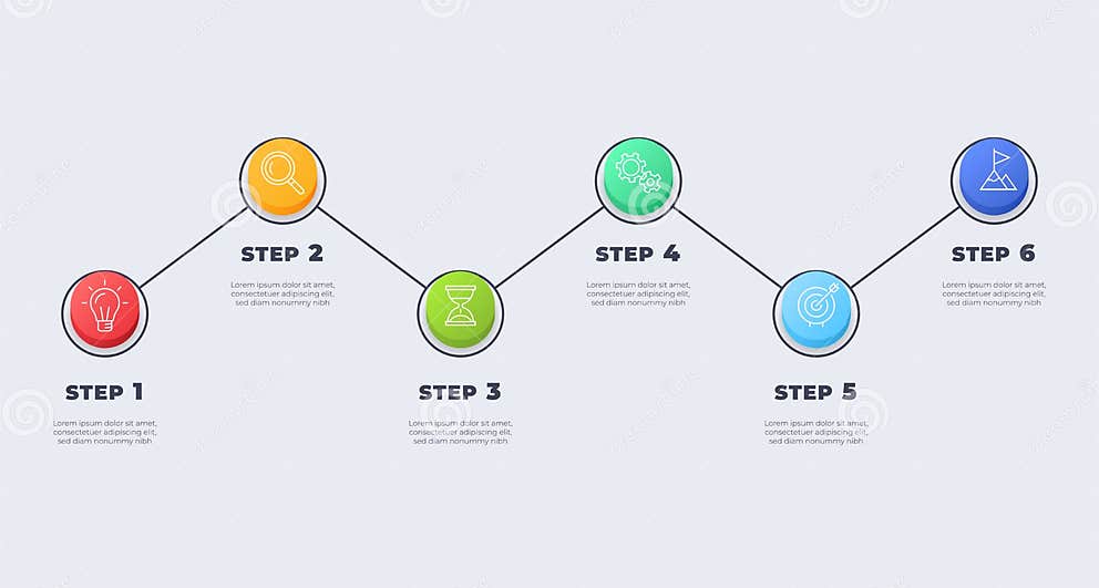 Timeline with Execution Points. Workflow Infographics. Vector ...