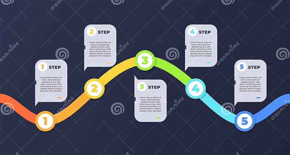 Timeline with Execution Points. Workflow Infographics. Vector ...