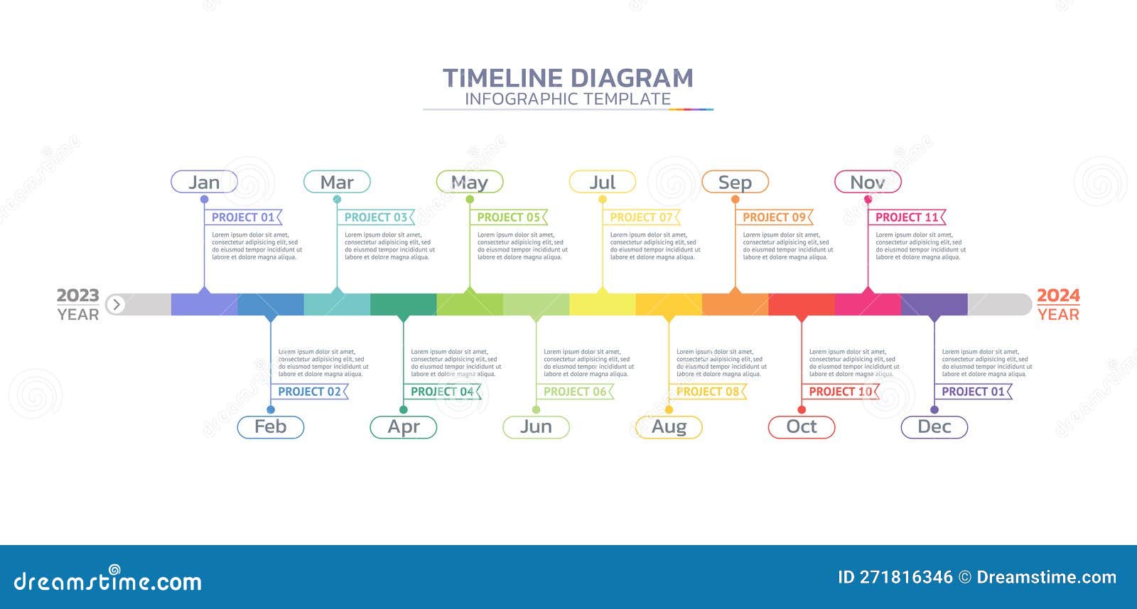 Timeline Gantt Chart Infographic Template Background Stock Vector ...