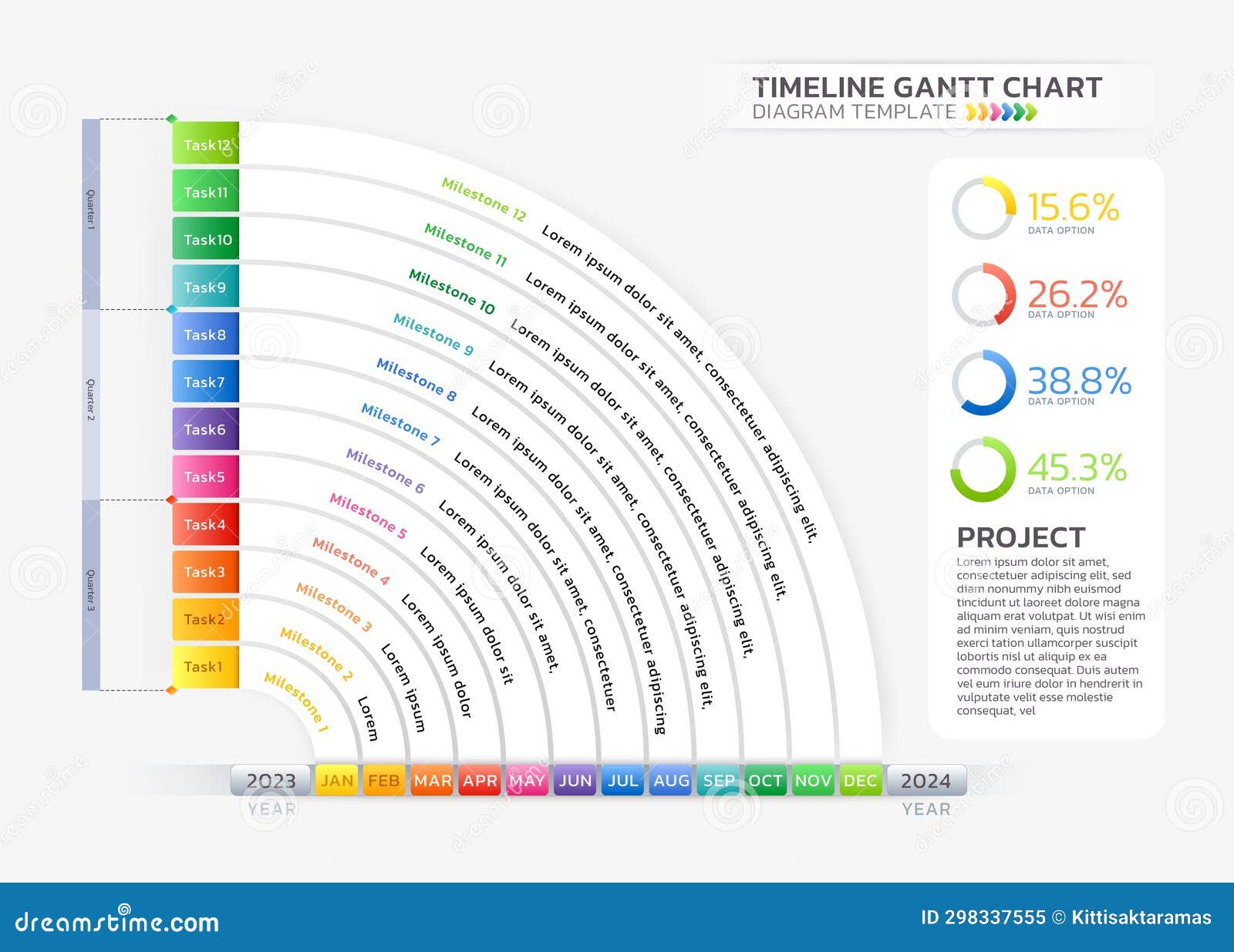 Timeline Gantt Chart Staircase Infographic Steps Template Background ...
