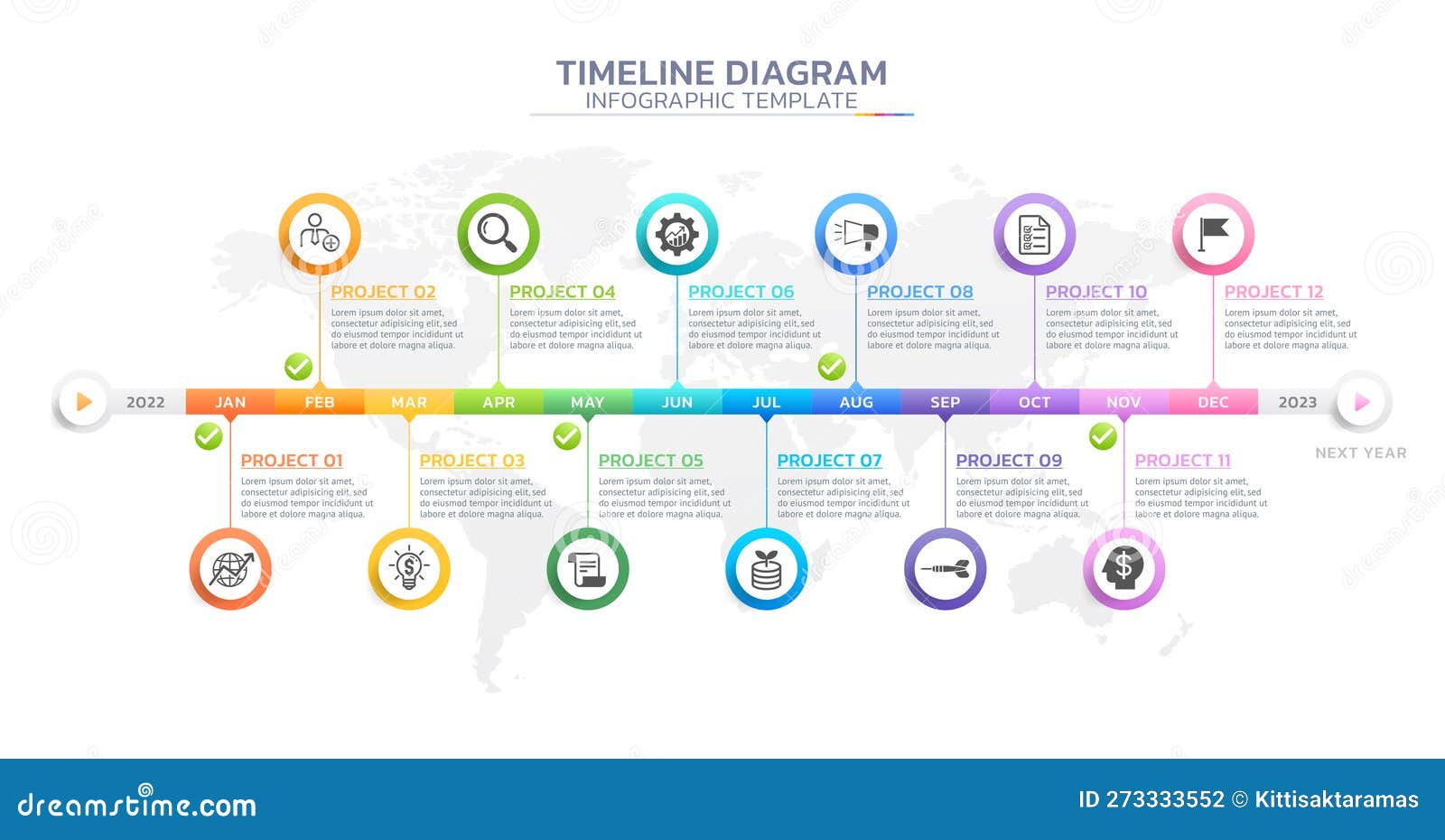 Timeline Gantt Chart Infographic Template Background Stock Vector ...
