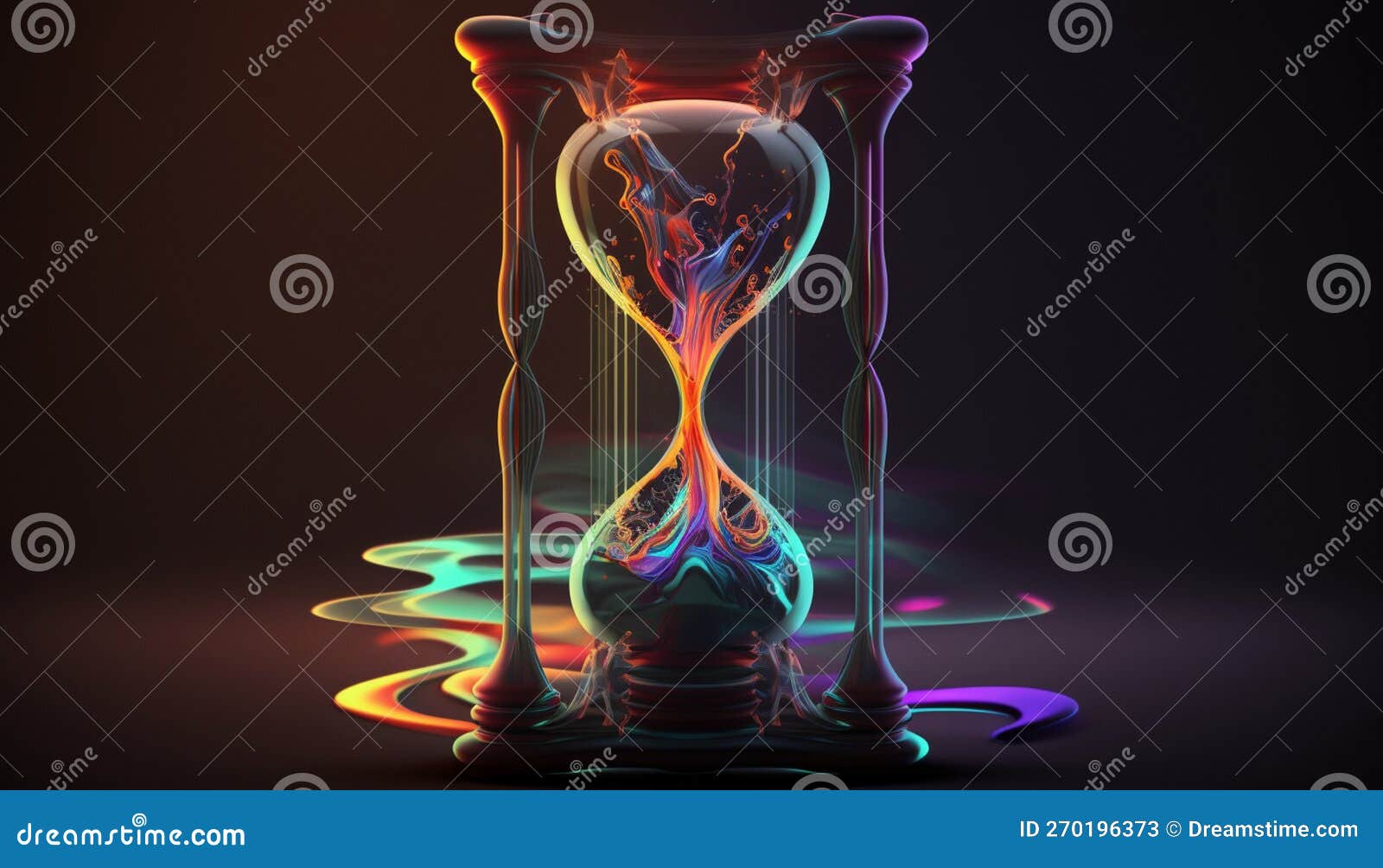 Timeline Hourglass Concept Wallpaper Generative Ai Stock Illustration ...