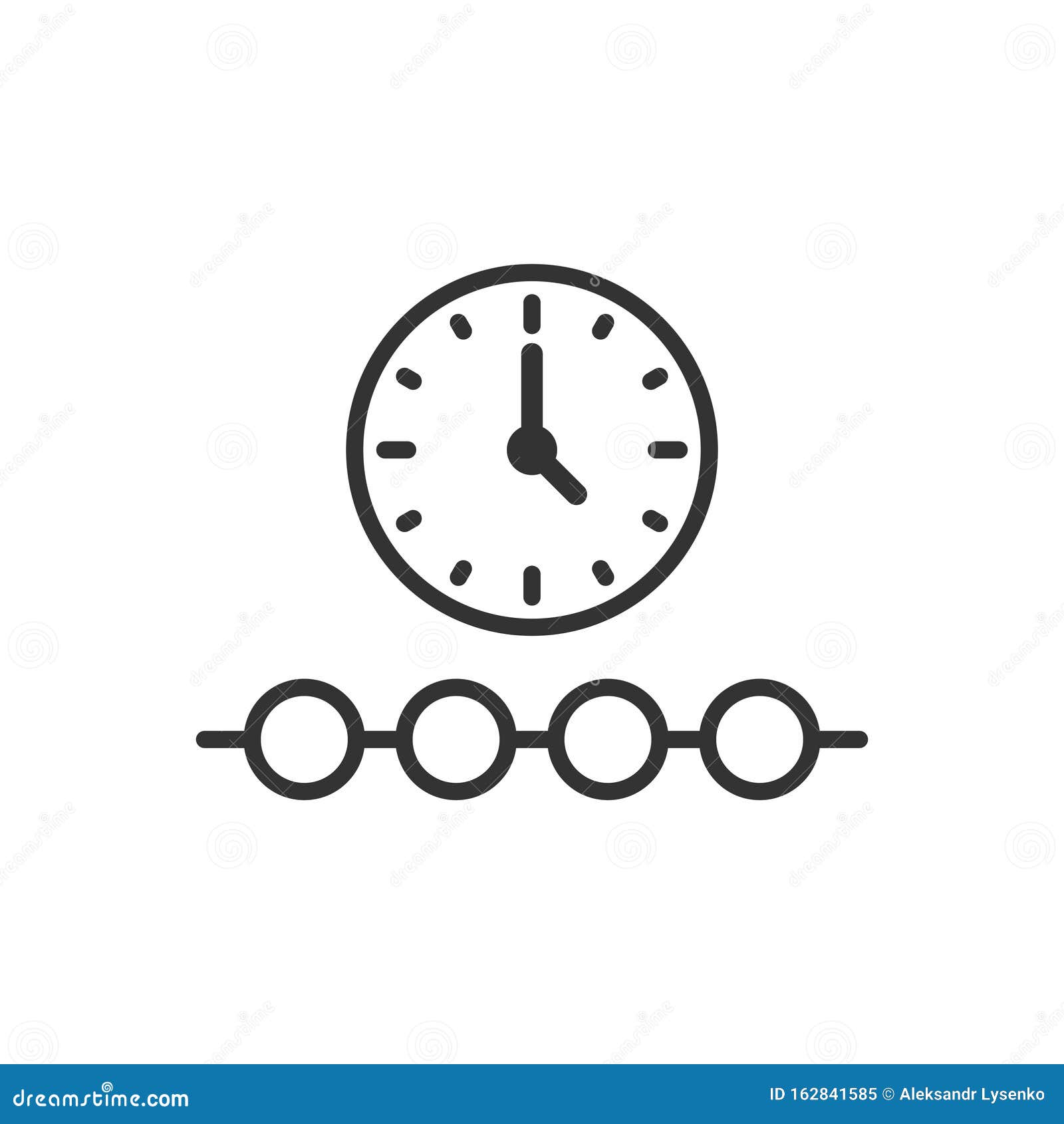 Timeline Icon in Flat Style. Progress Vector Illustration on White ...