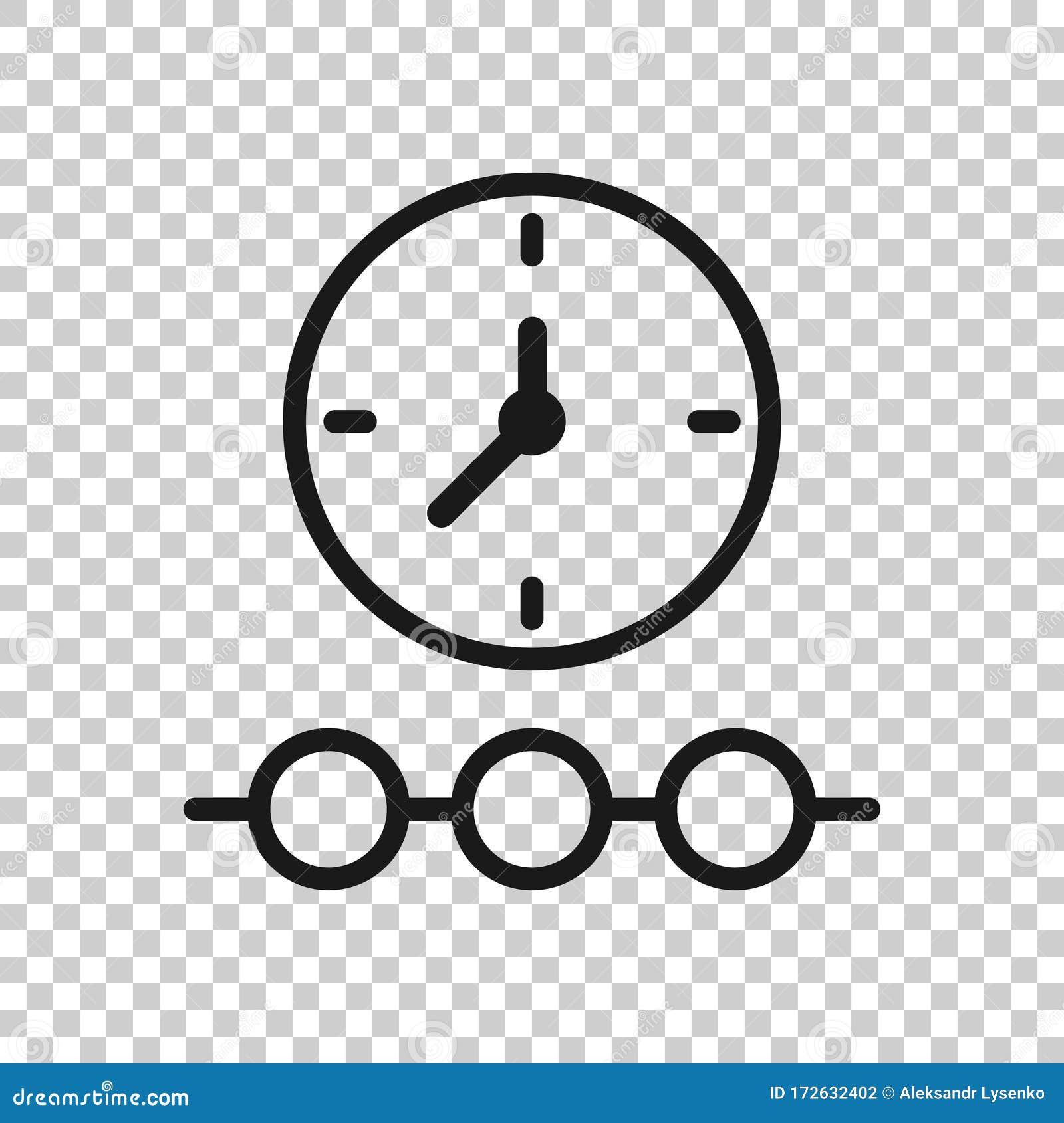 Timeline Icon in Flat Style. Progress Vector Illustration on White ...