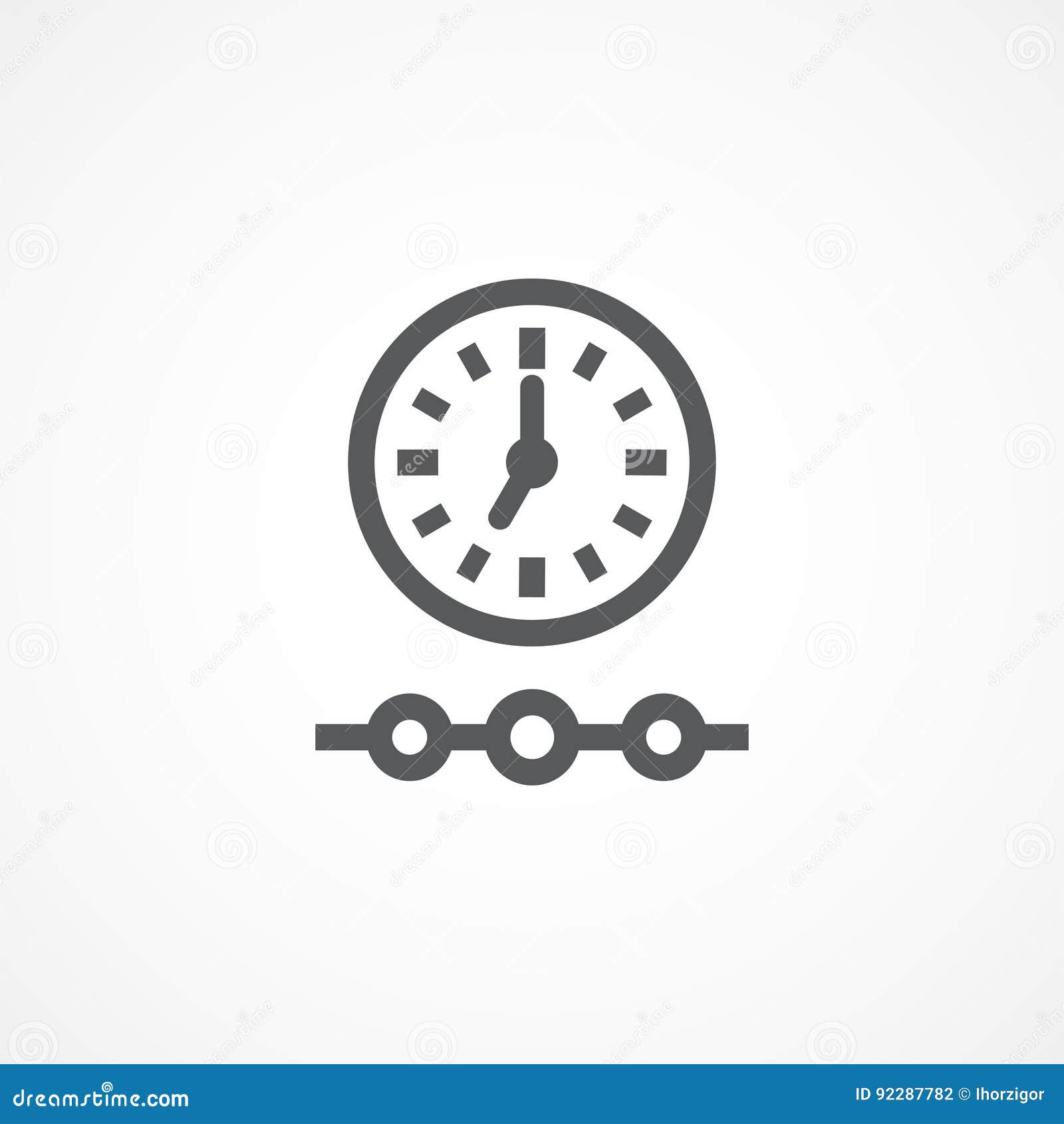 Timeline Icon In Comic Style. Progress Cartoon Vector Illustration On ...