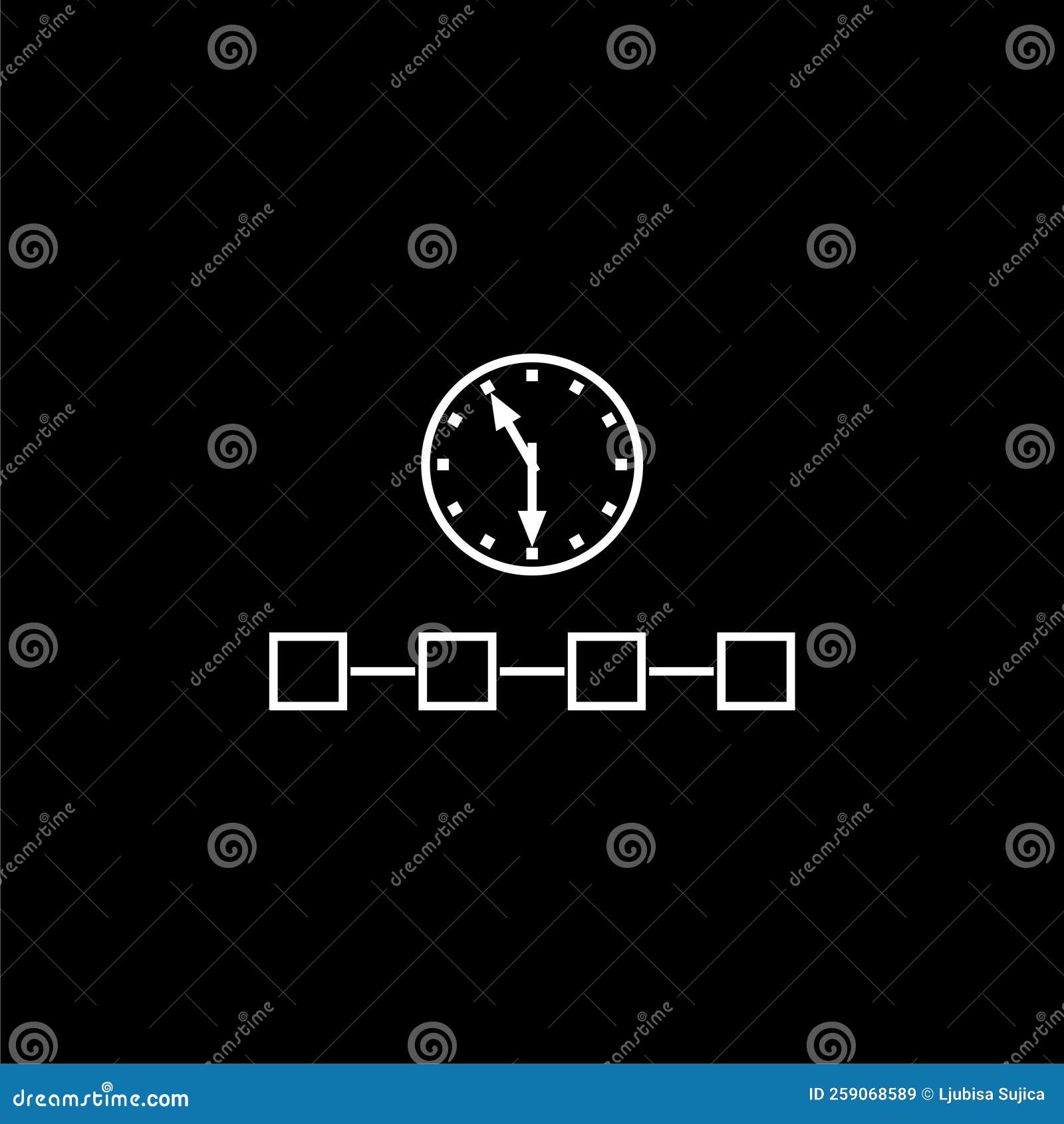 Timeline Icon On White Background Vector Illustration | CartoonDealer ...
