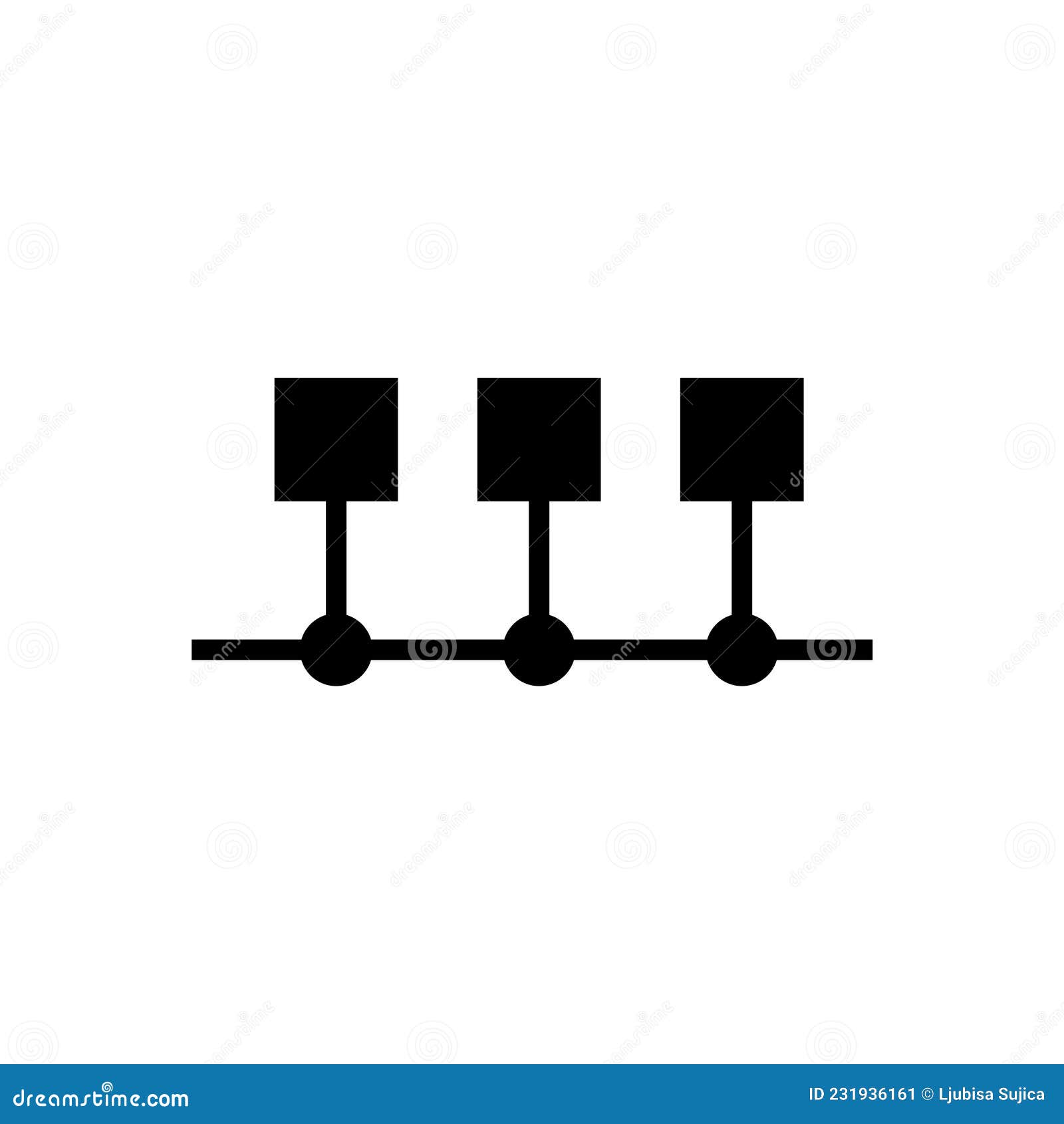Timeline Icon In Comic Style. Progress Cartoon Vector Illustration On ...