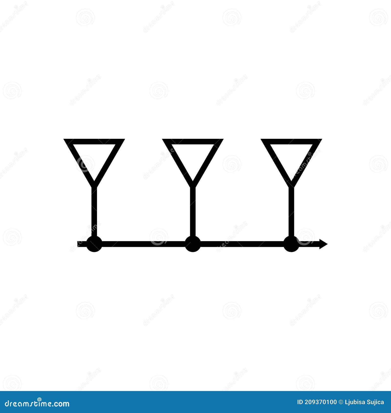 Timeline Icon Isolated on White Background Stock Vector - Illustration ...