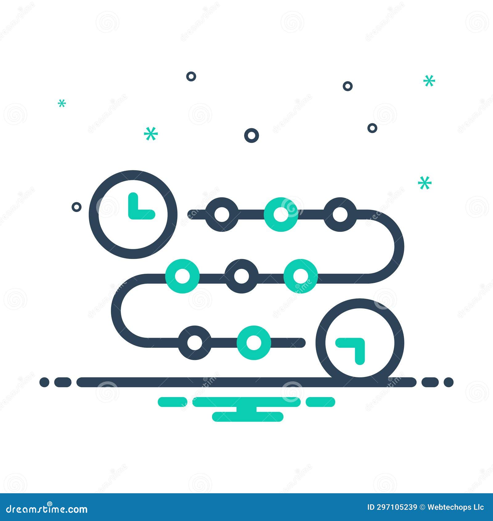 Mix Icon for Timeline, Progress and Duration Stock Vector ...