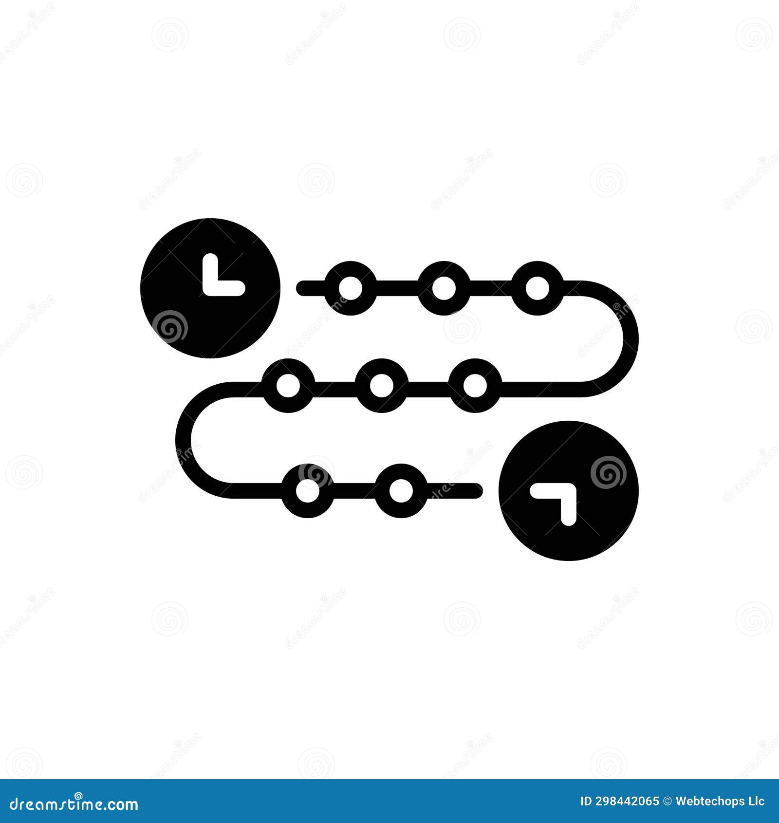 Black Solid Icon for Timeline, History and Time Stock Vector ...