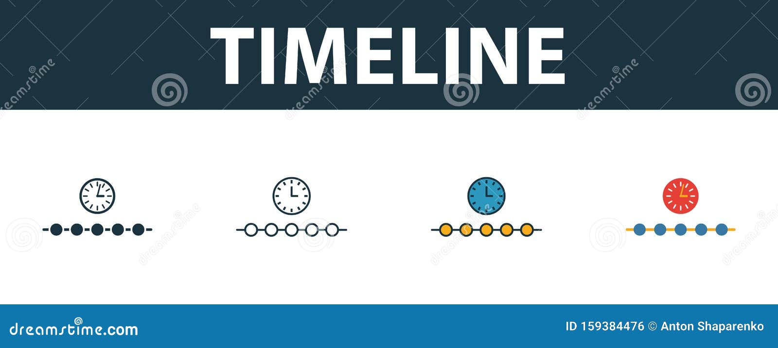Timeline Icon Set. Premium Symbol in Different Styles from Fintech ...