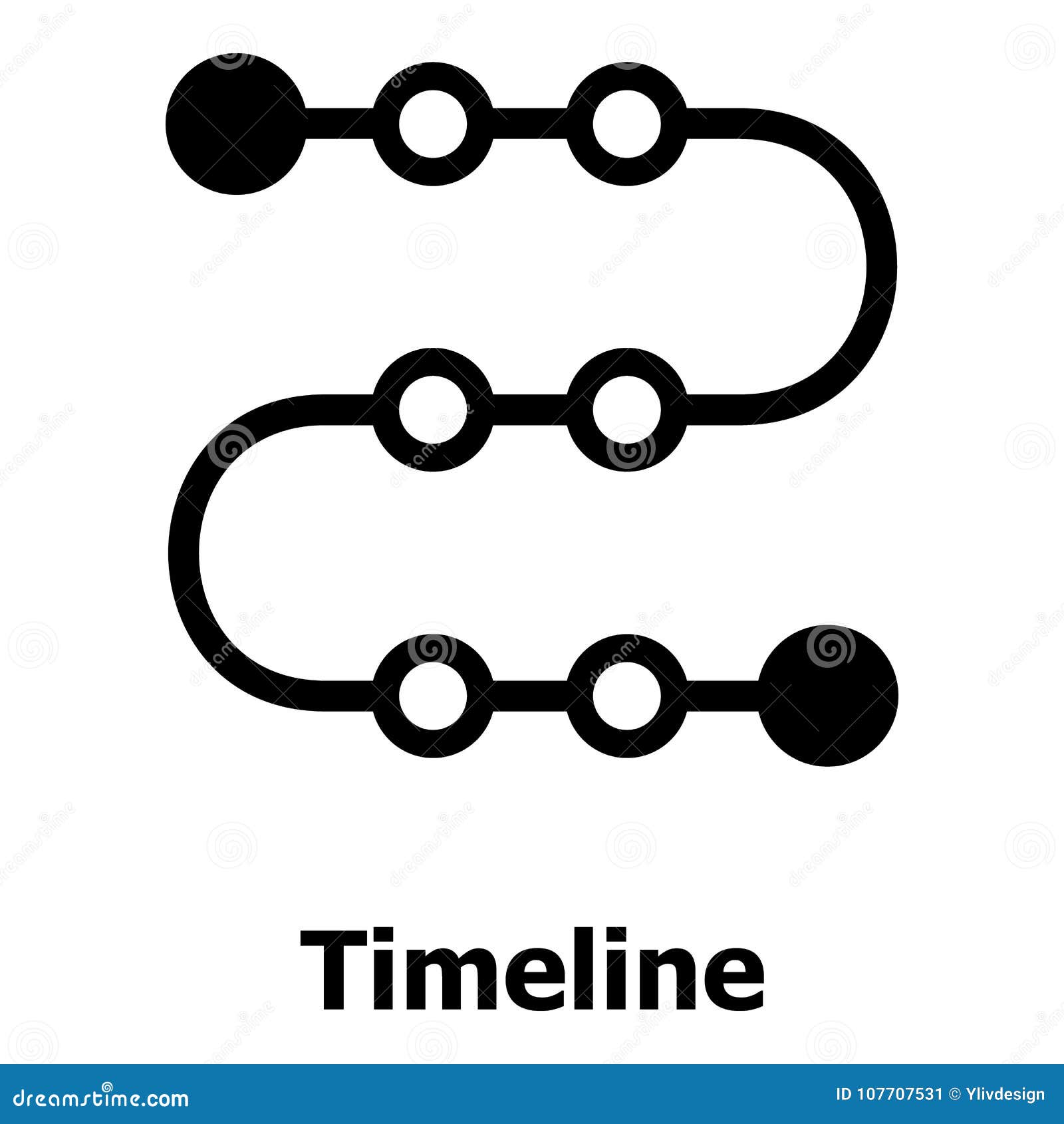 Timeline Icon, Simple Style. Stock Vector - Illustration of analytic ...