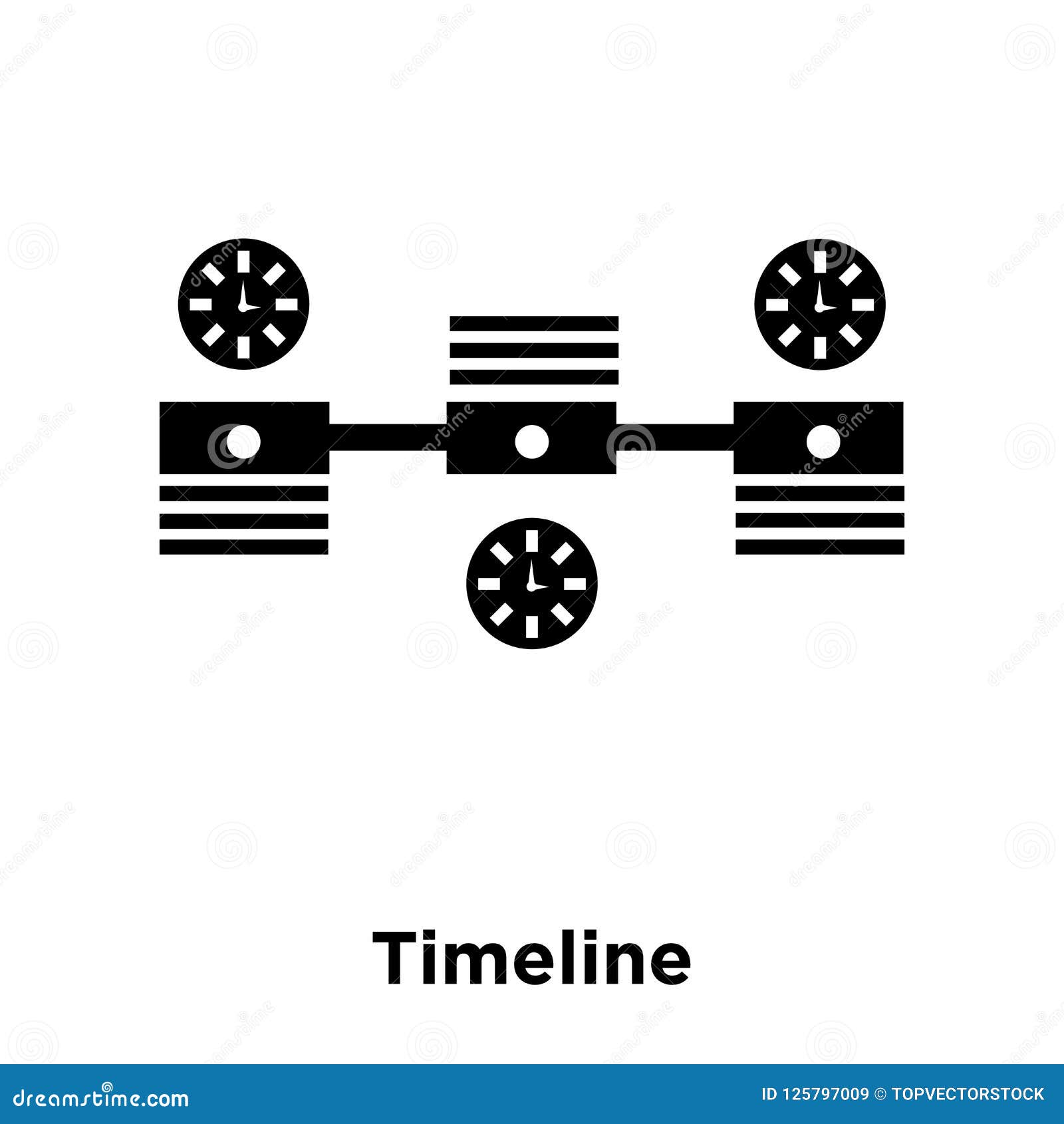 Timeline Icon Vector Isolated on White Background, Logo Concept Stock ...