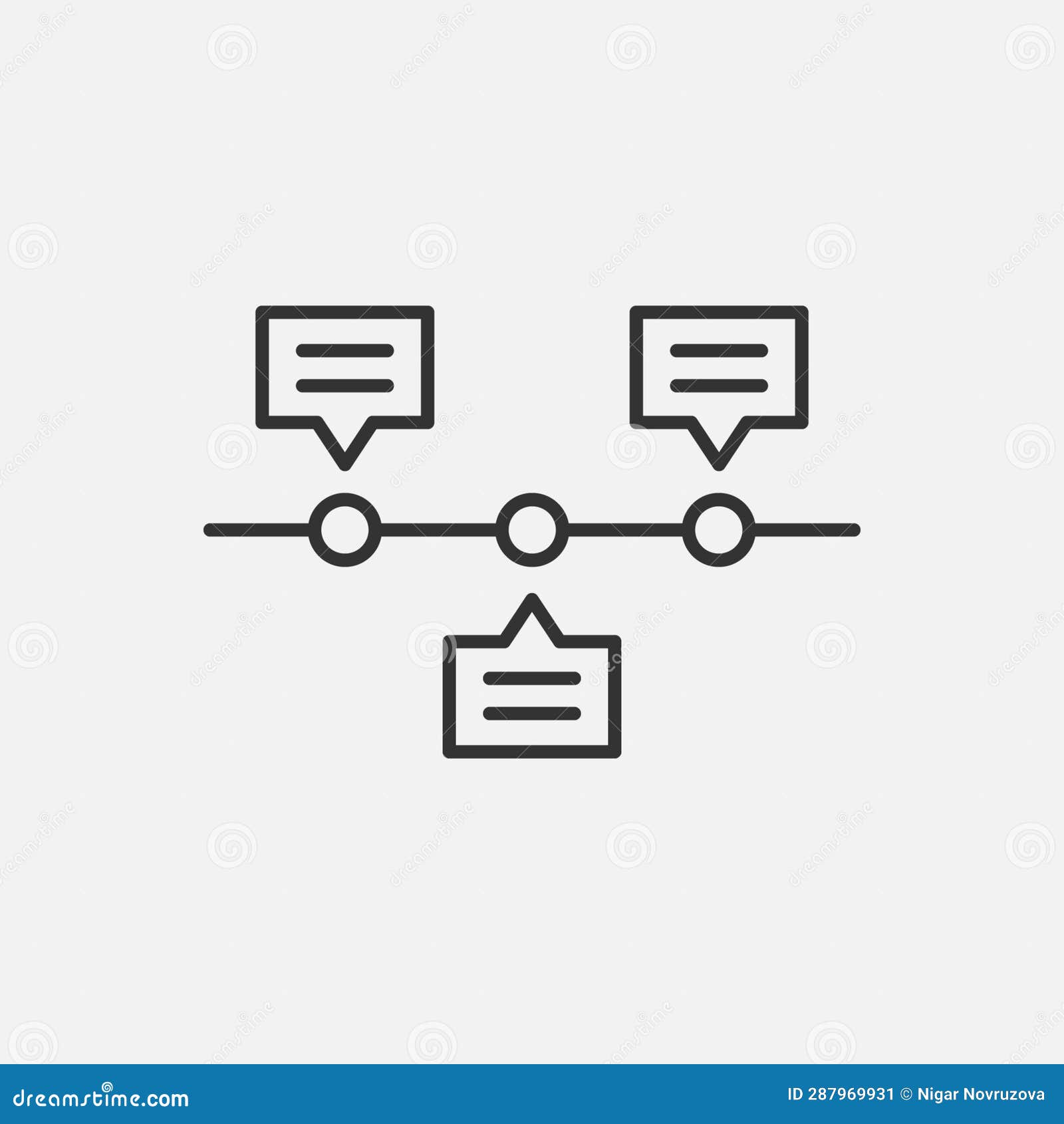 Timeline Icon Vector. Linear Style Sign for Mobile Concept and Web ...