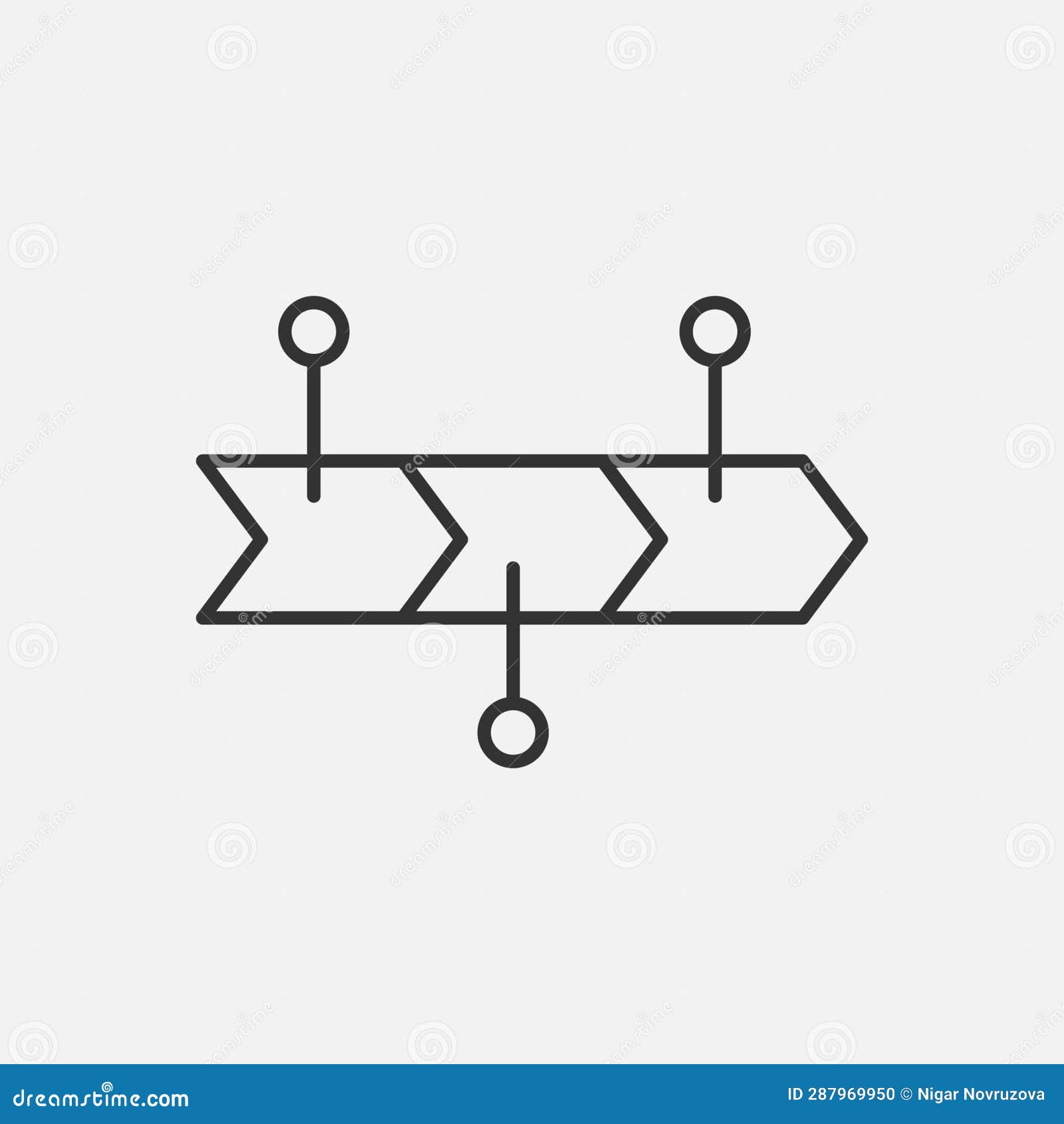 Timeline Icon Vector. Linear Style Sign for Mobile Concept and Web ...