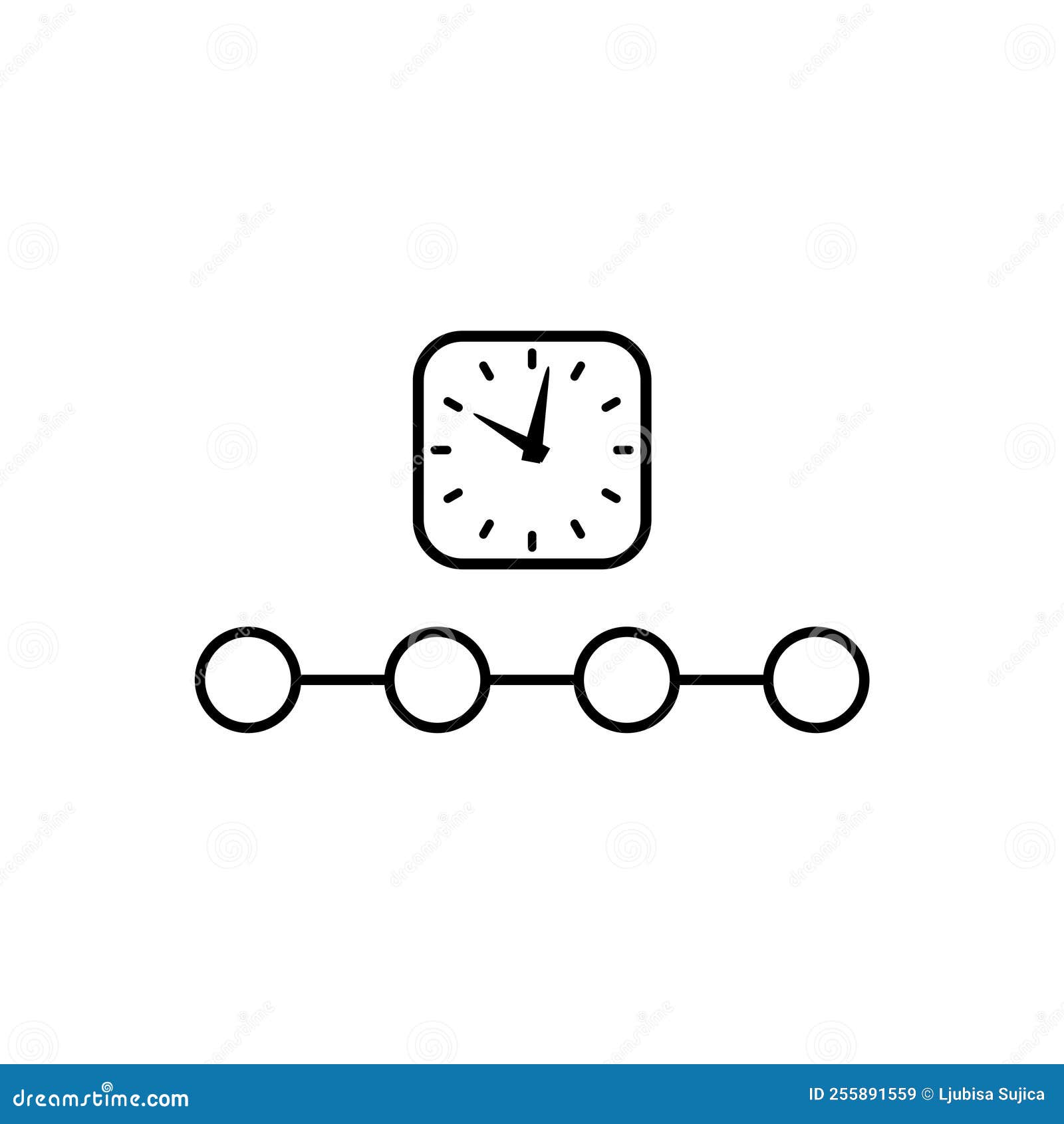 Timeline Icon for Web Design Isolated on White Background Stock Vector ...