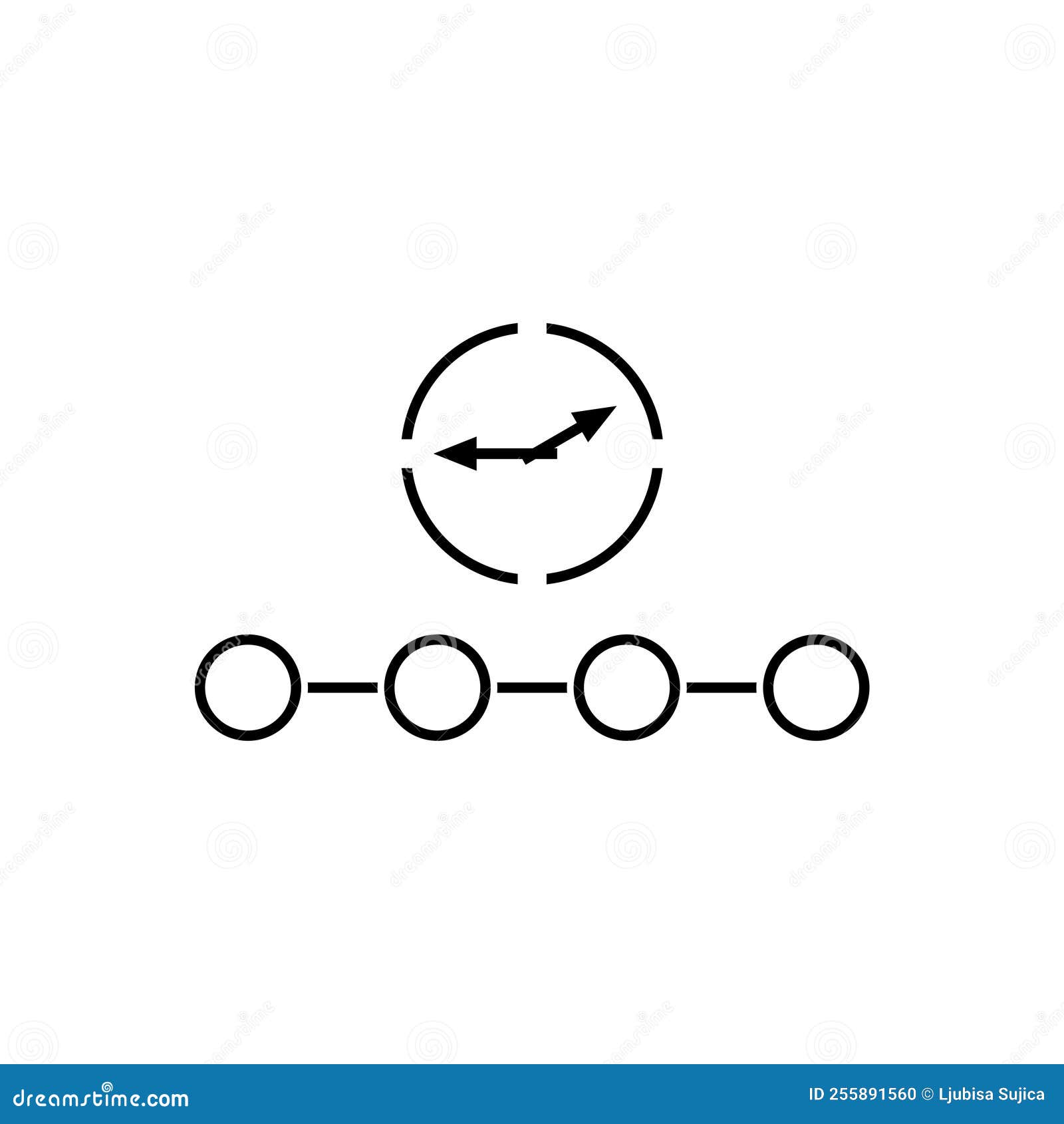 Timeline Icon for Web Design Isolated on White Background Stock Vector ...