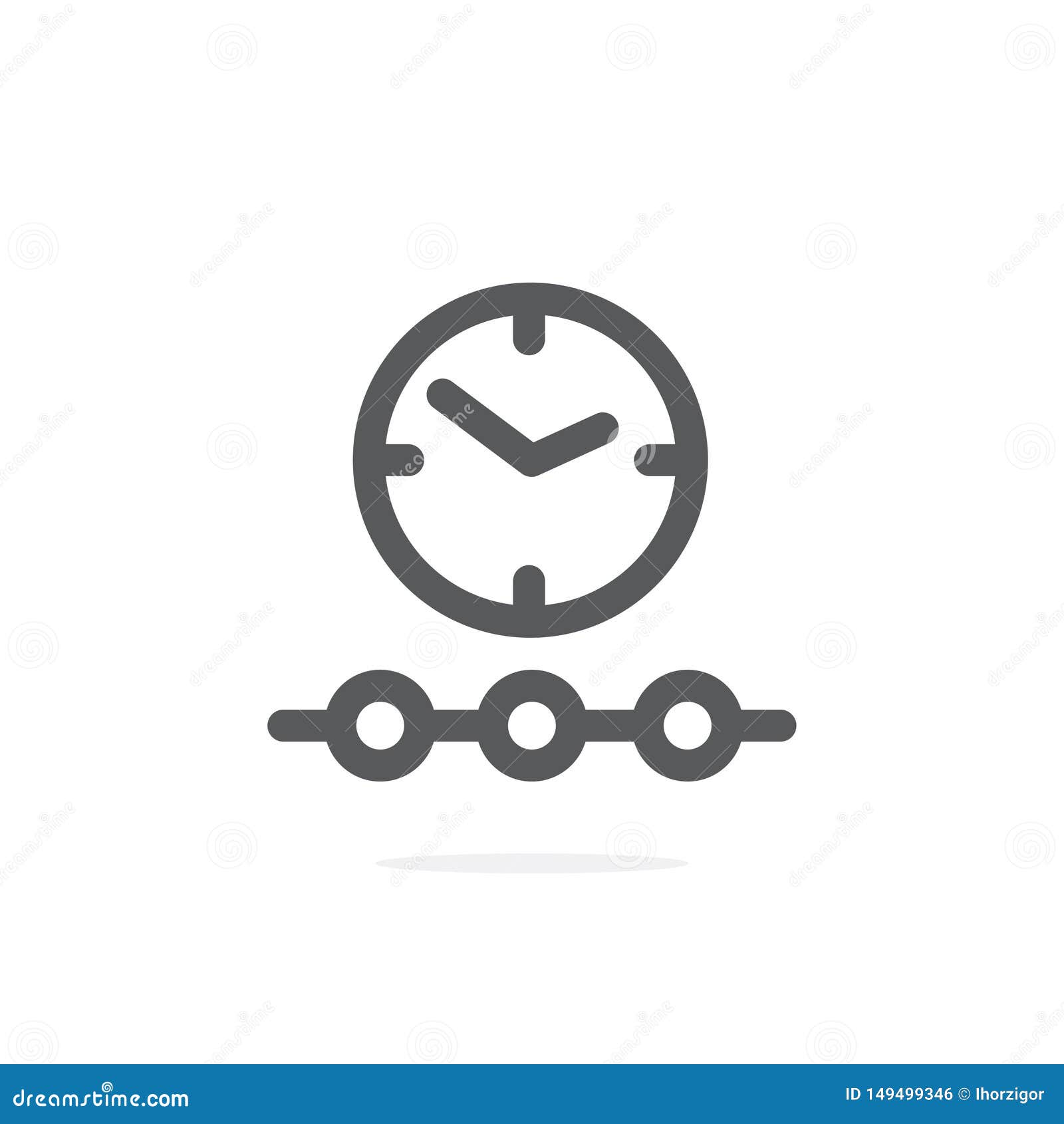 Timeline Icon on White Background Stock Vector - Illustration of linear ...