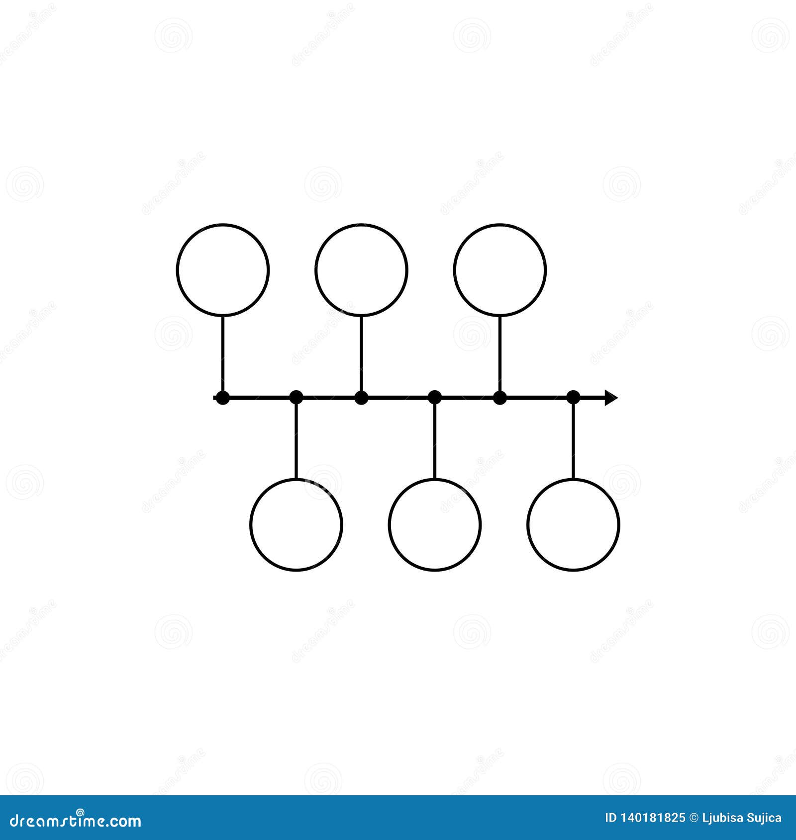 Timeline Icon on White Background Stock Vector - Illustration of ...