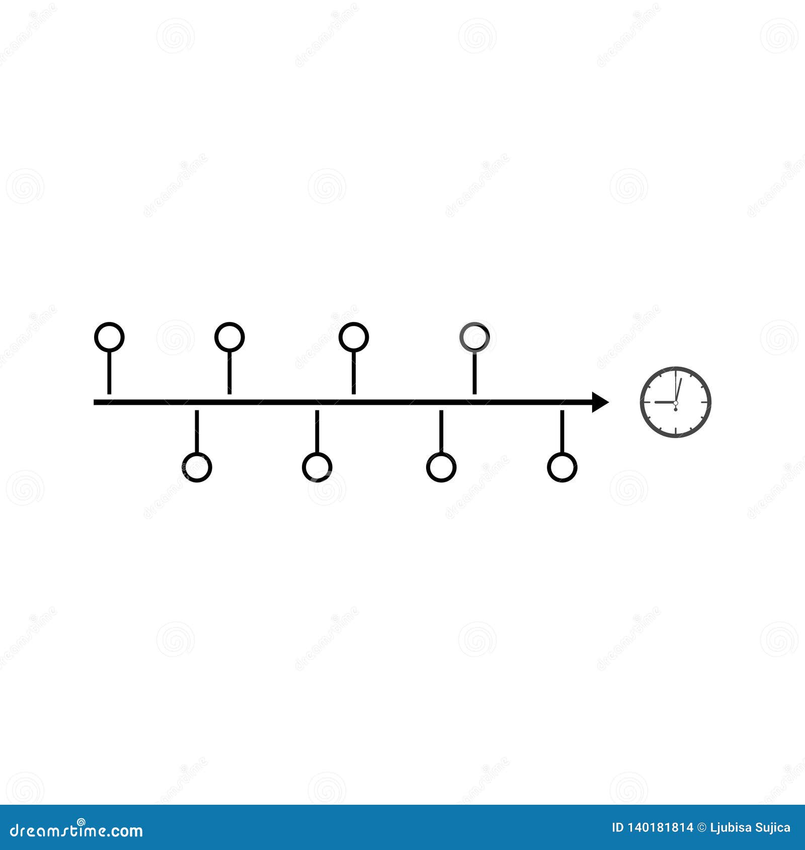 Timeline Icon on White Background Stock Vector - Illustration of ... Timeline Icon on White Background Stock Vector - Illustration of ...