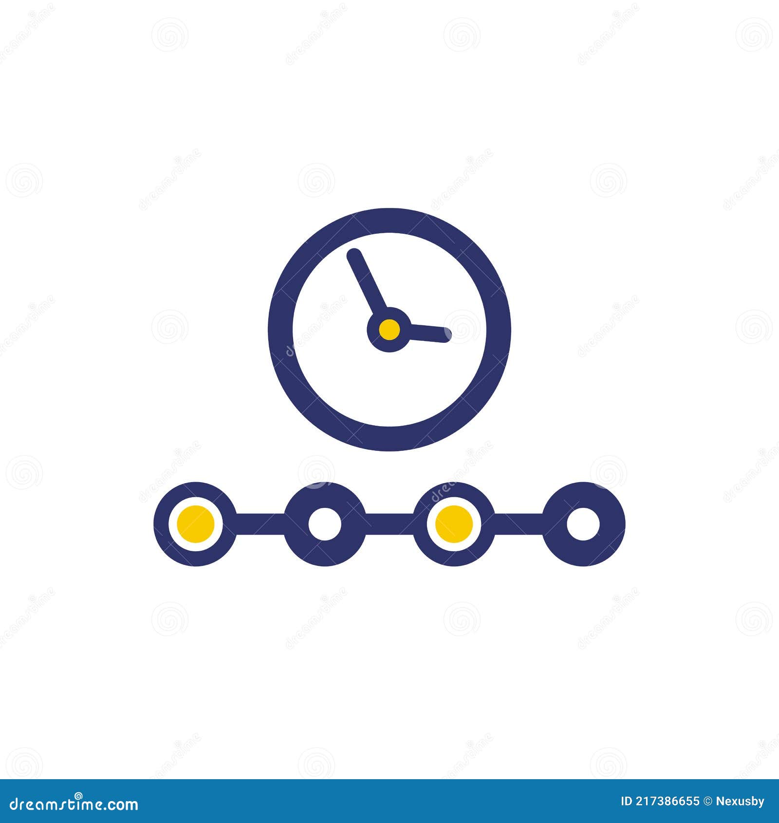Timeline Icon on White, Vector Stock Vector - Illustration of step ...