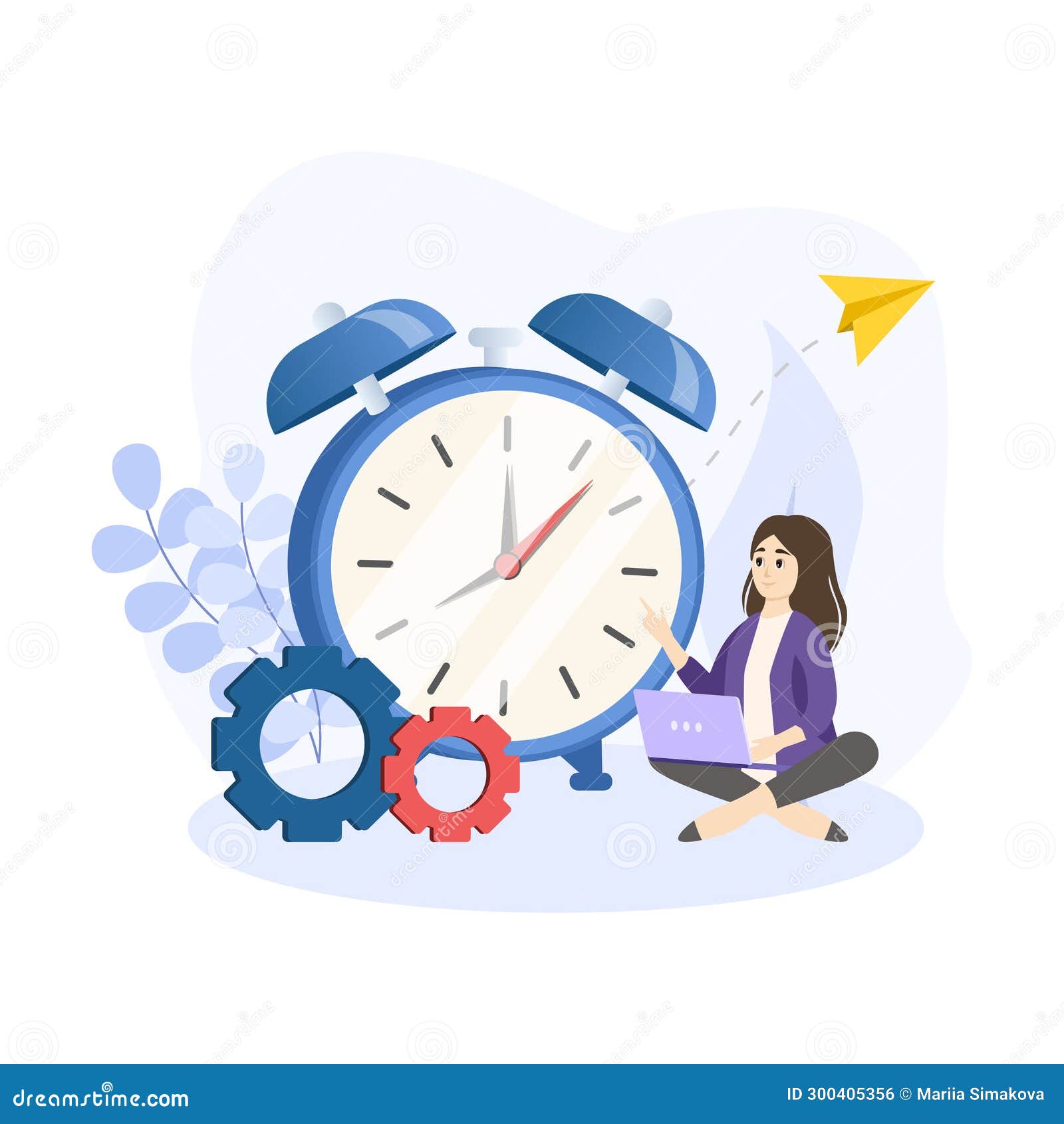 Timeline Illustration. Time Management, Time Goes by so Fast. Work ...