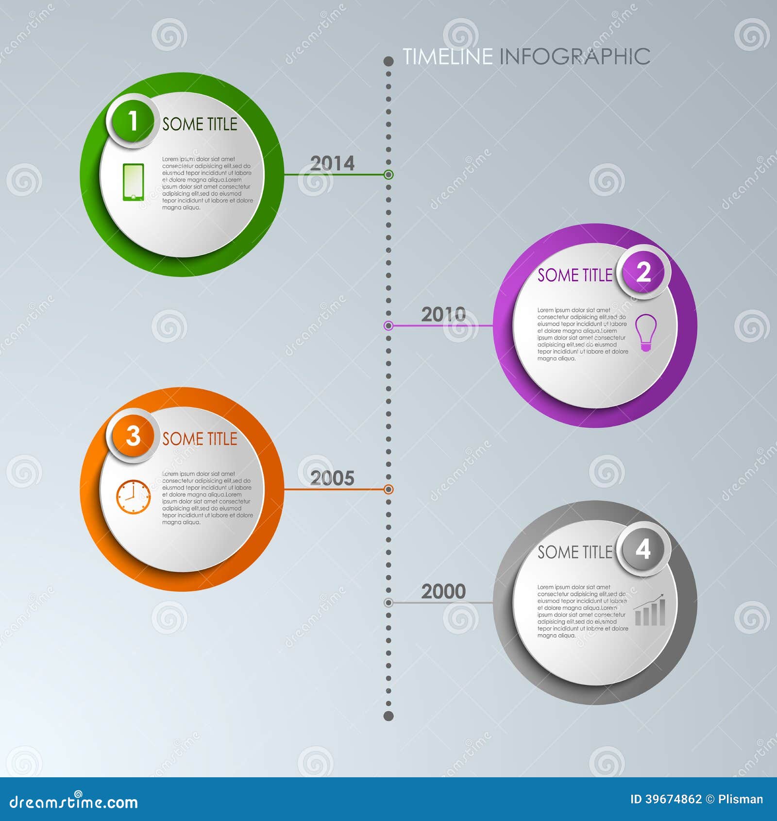 Timeline Info Graphic Round Template Stock Vector - Illustration of ...