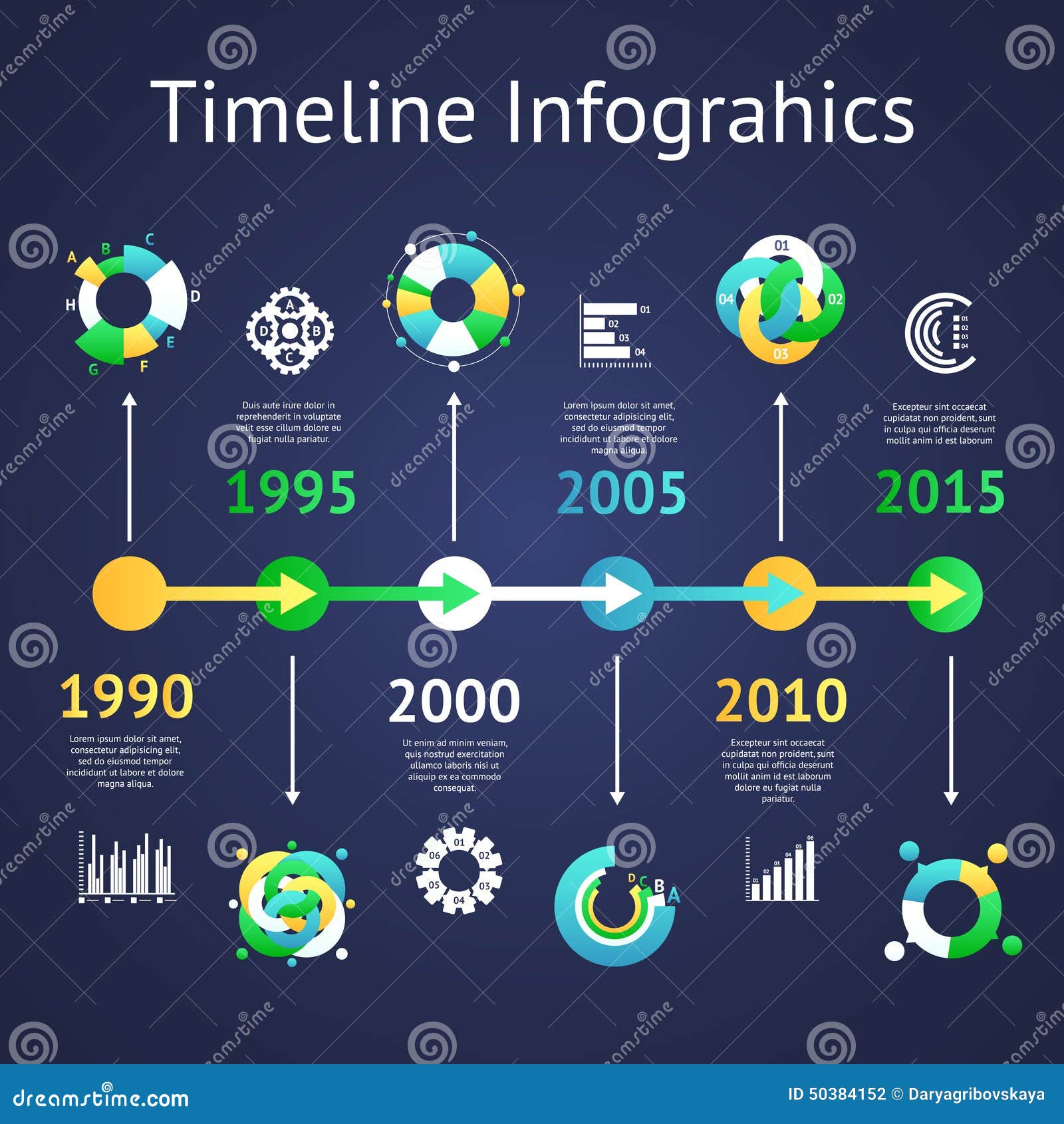 Timeline infograhics stock vector. Illustration of graphics - 50384152