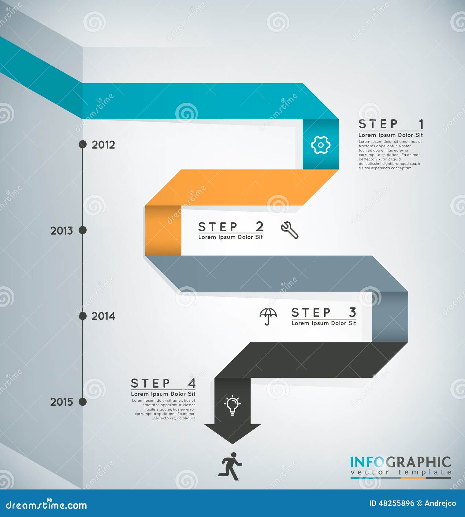 Timeline Infographic stock vector. Illustration of abstract - 48255896
