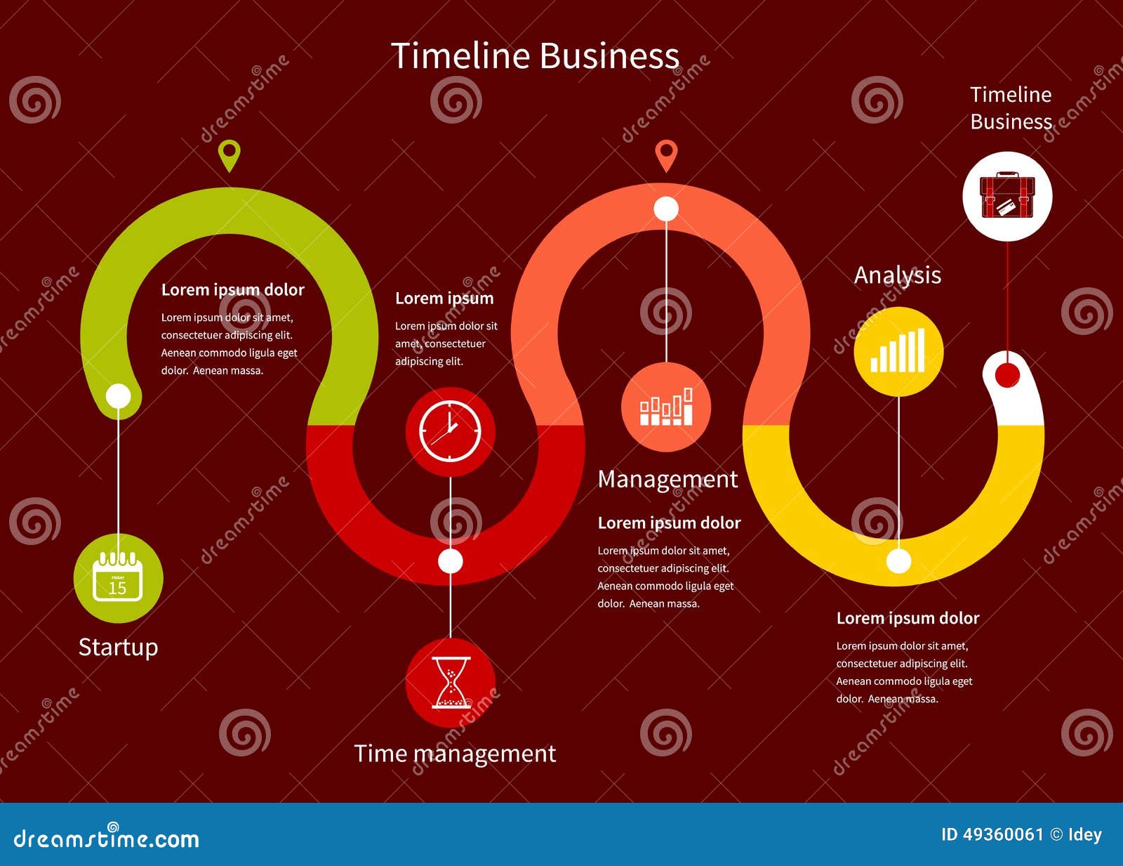 Timeline Infographic Business Stock Vector - Illustration of income ...