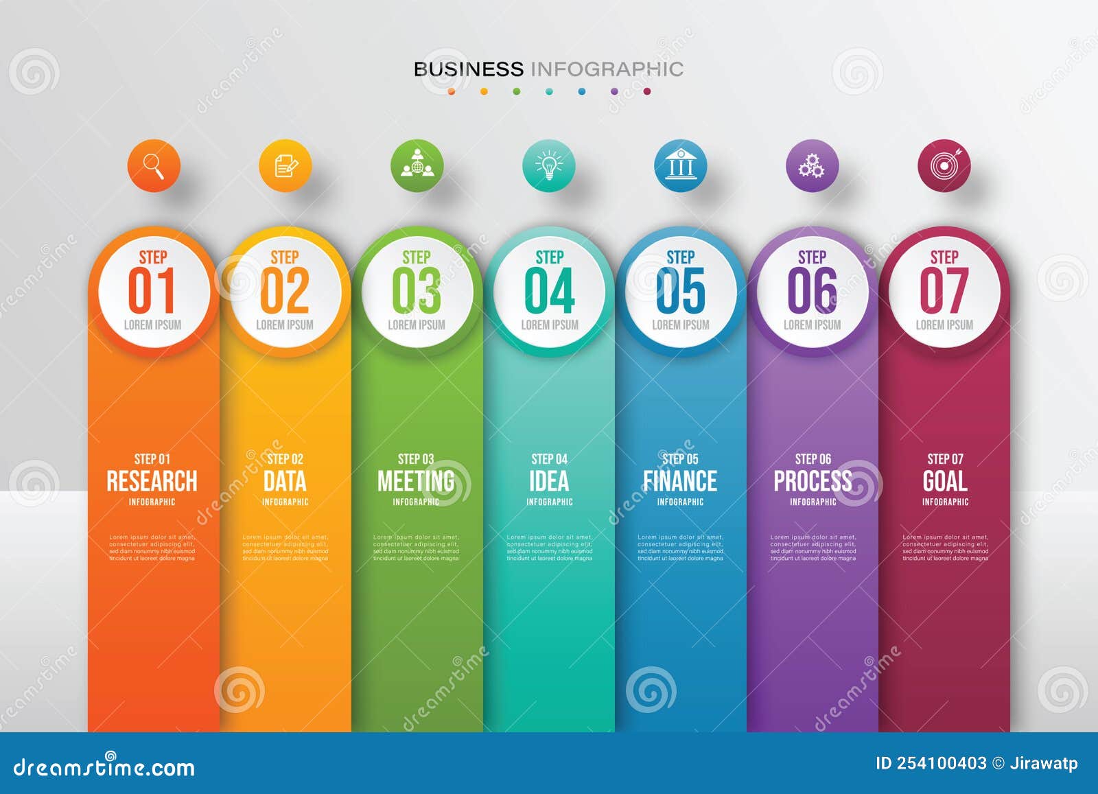 Timeline Infographic Design Element and Number Options. Business ...