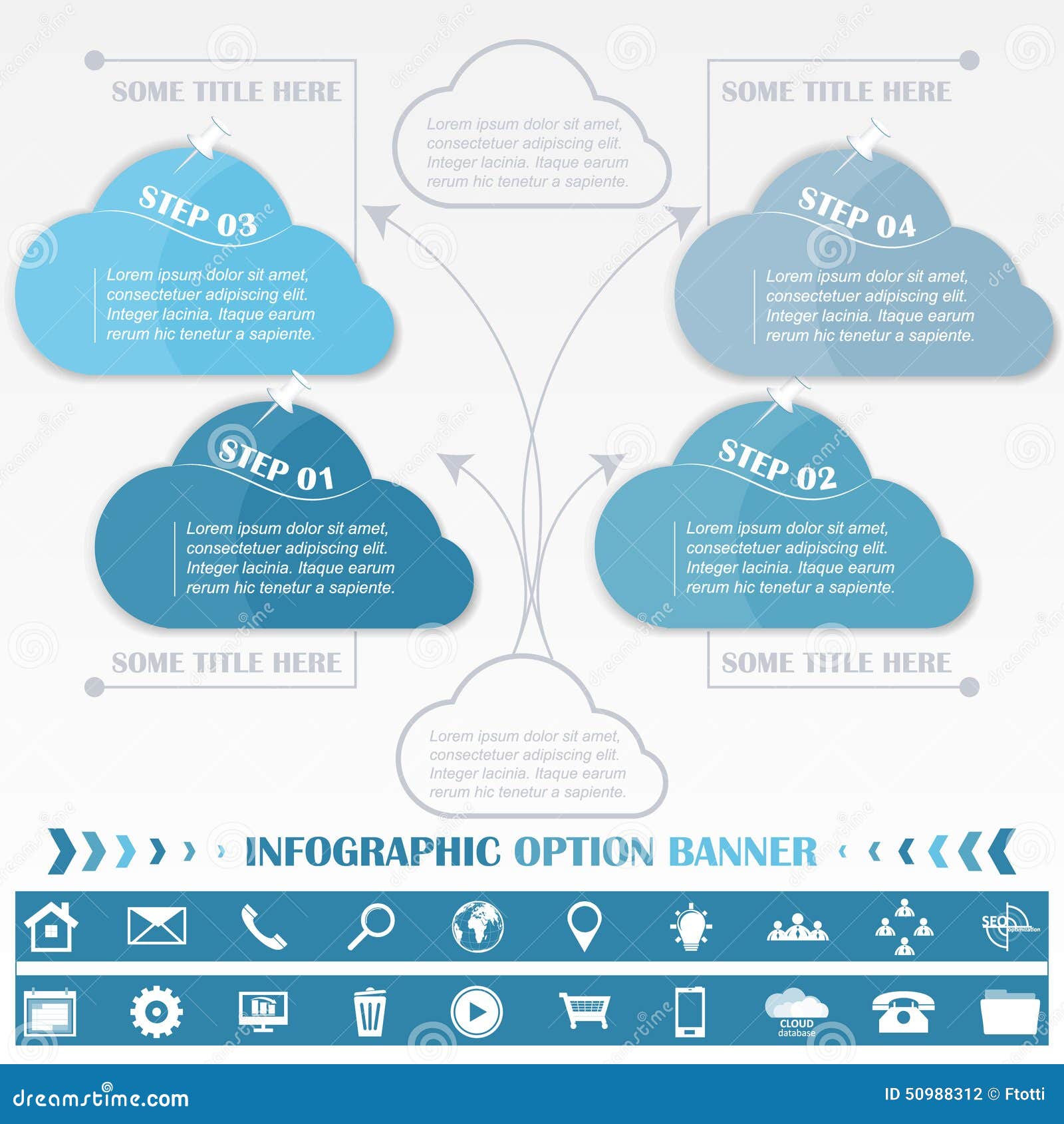 Timeline Cloud Infographic Template Vector Illustration | CartoonDealer ...