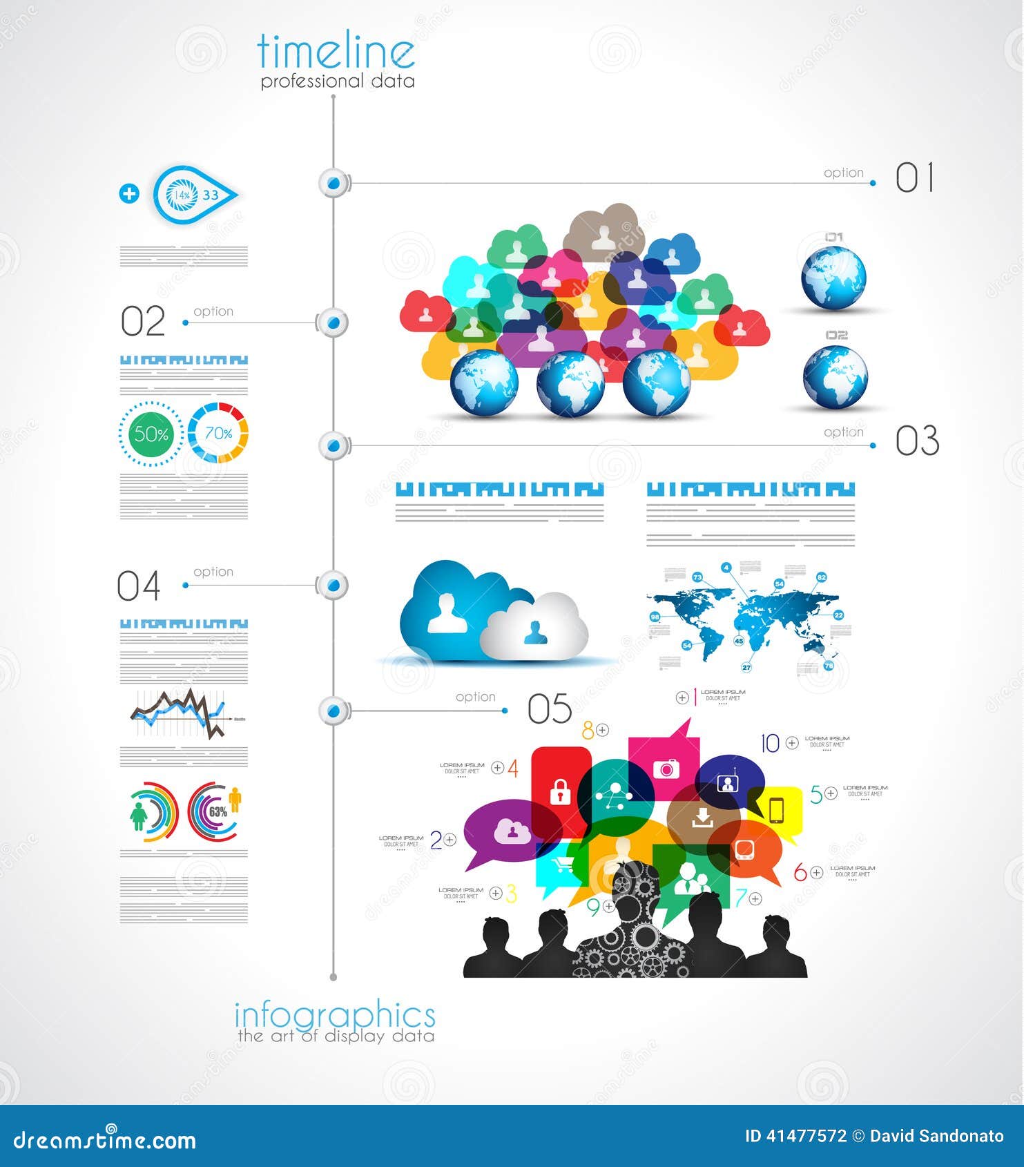 Timeline Infographic Design Template with Paper Tags Stock Vector ...
