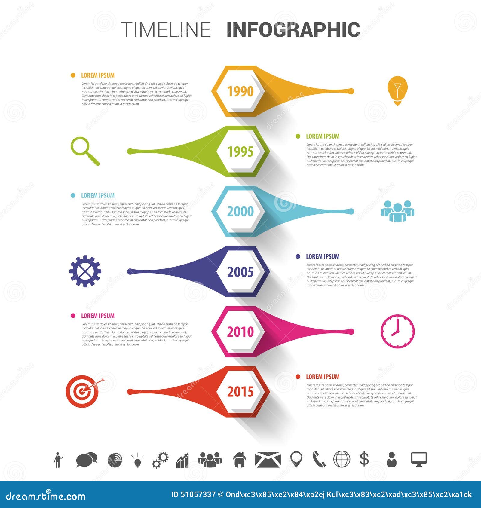 Timeline Infographic Design Template. Vector Illustration Stock Vector ...