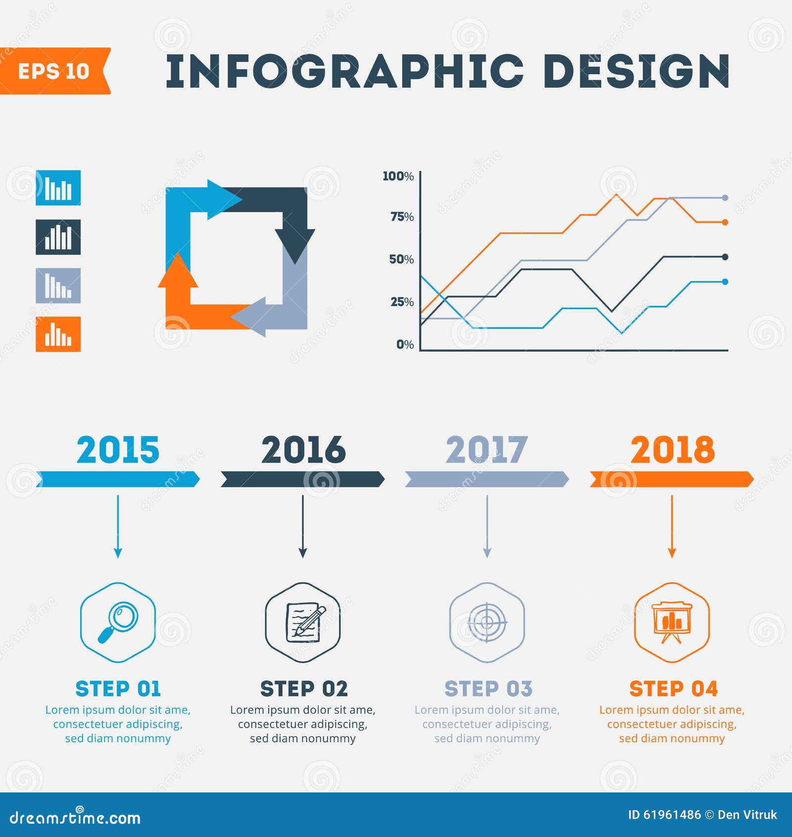 Timeline Infographic Design Template Vector Elements Stock Vector ...