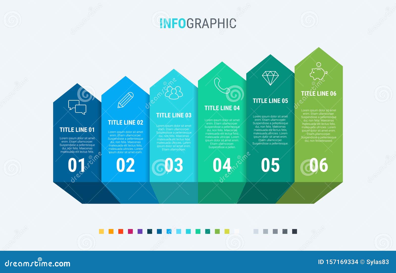 Vector Infographics Timeline Design Template with Chart Elements ...