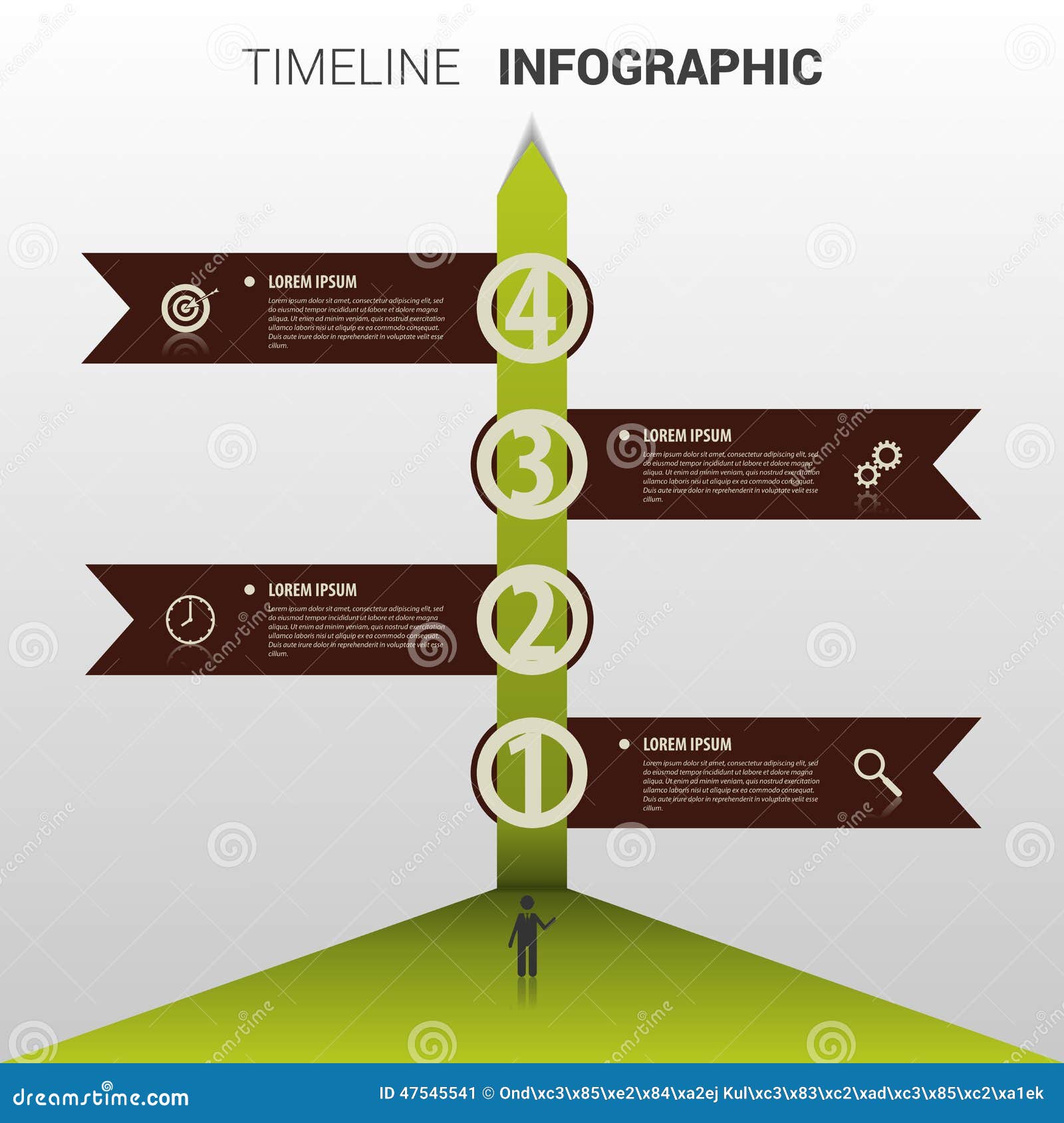 Timeline Infographic Element. Template Stock Vector - Illustration of element, magnifier: 47545541