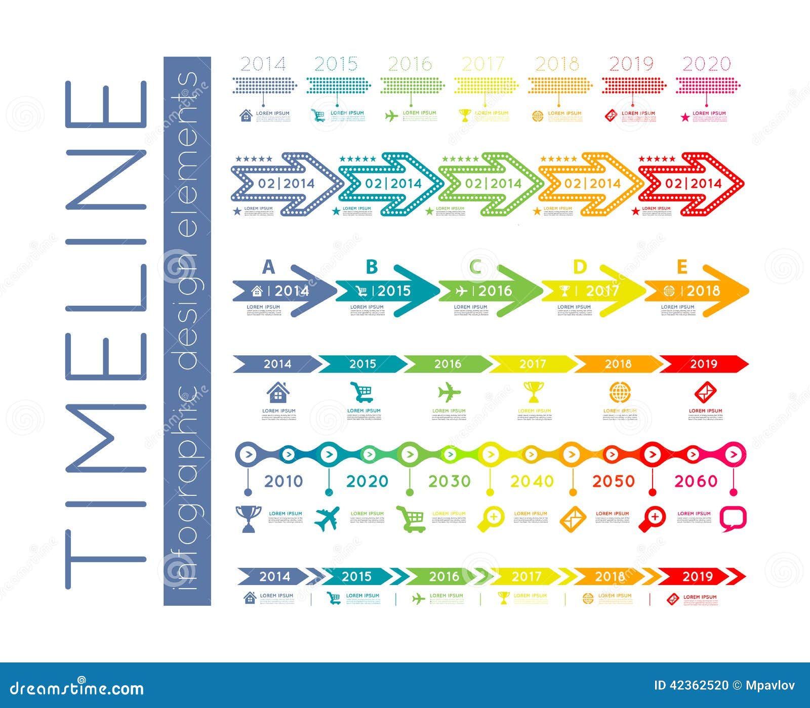 Timeline infographic stock vector. Illustration of network - 42362520