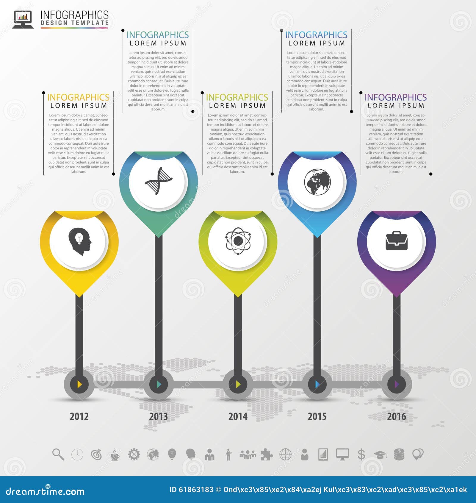 Timeline Infographic with Pointers. Modern Design Template Stock Vector ... Timeline Infographic with Pointers. Modern Design Template Stock Vector ...