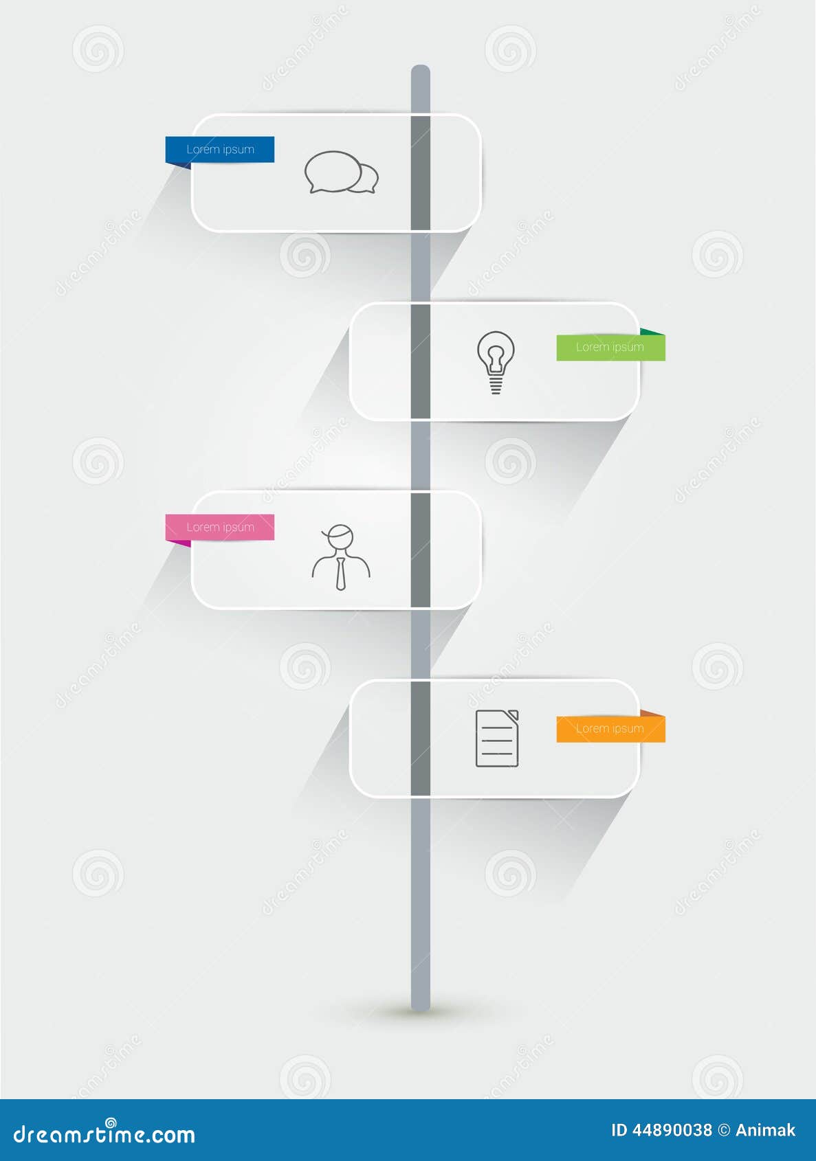Timeline Infographic Speach Template. Stock Vector - Illustration of ...