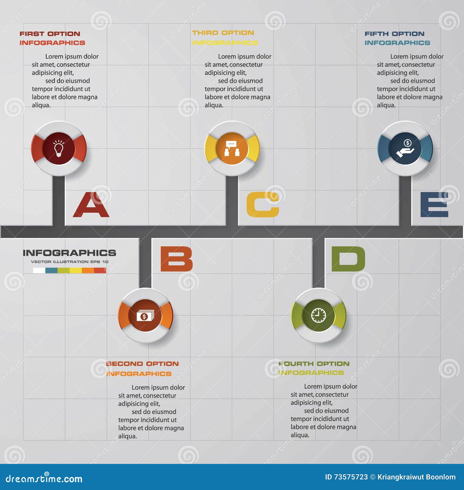 Timeline Infographic 5 Steps Vector Design Template. Can Be Used for ...