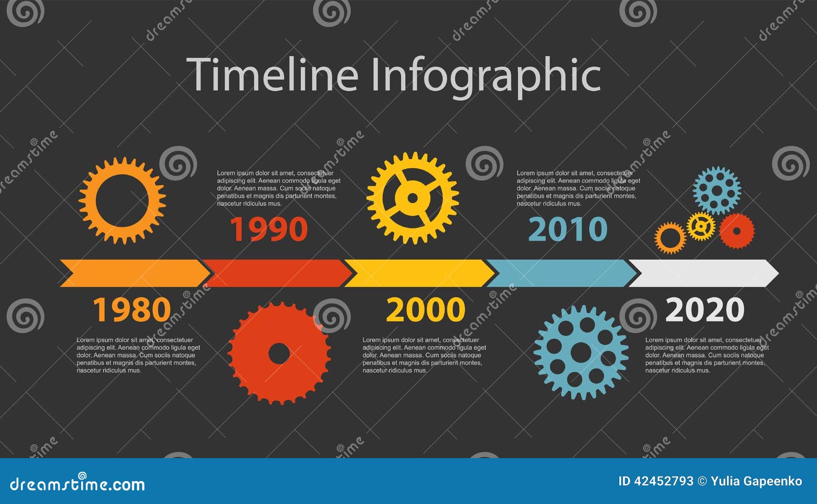 Timeline Infographic Template for Business Vector Stock Vector ...