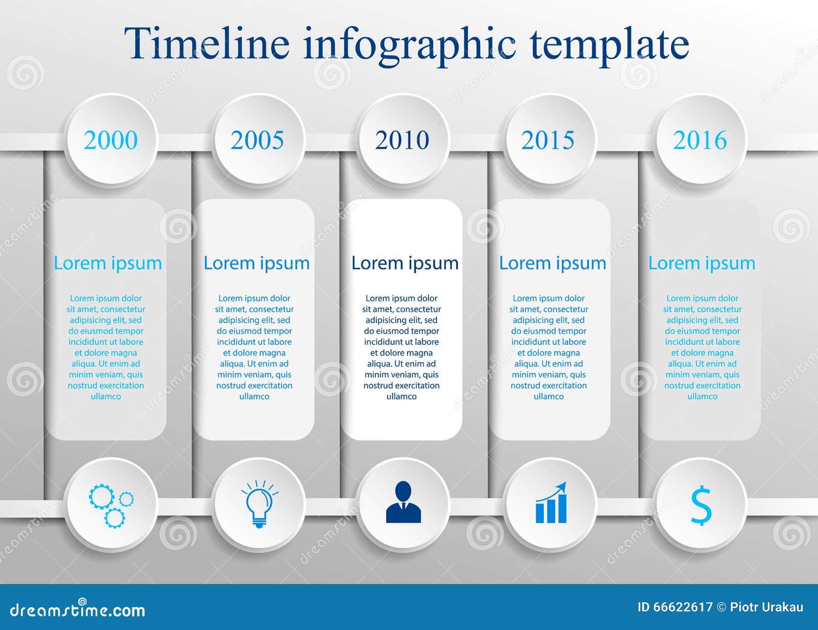 Timeline Infographic Template Stock Vector - Illustration of five ...