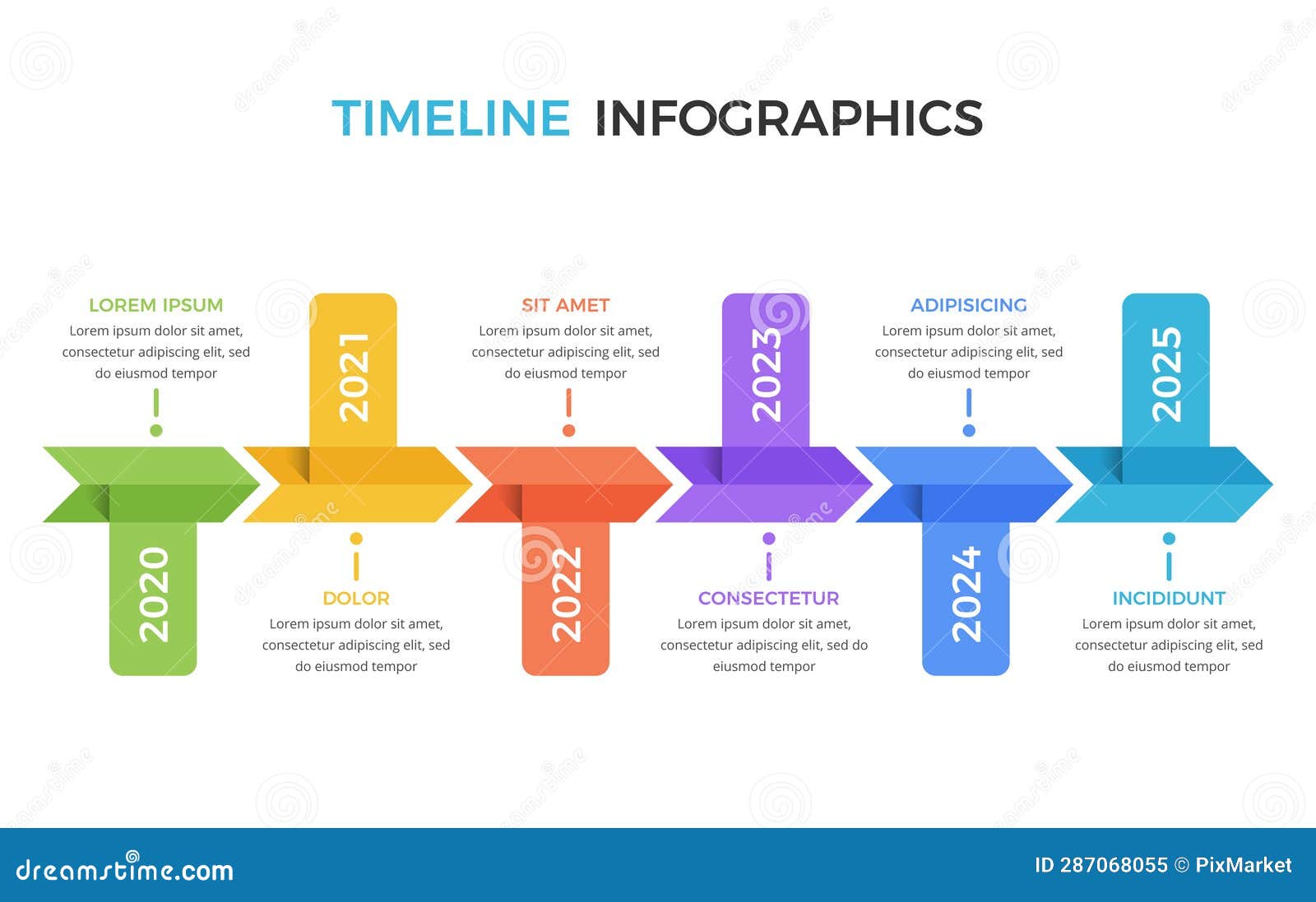 Timeline Infographic Template Stock Vector - Illustration of ...