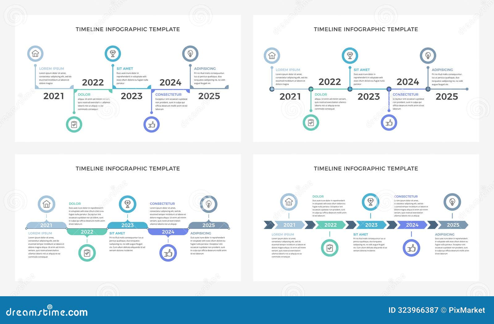Timeline Infographic Templates Stock Vector - Illustration of line ...