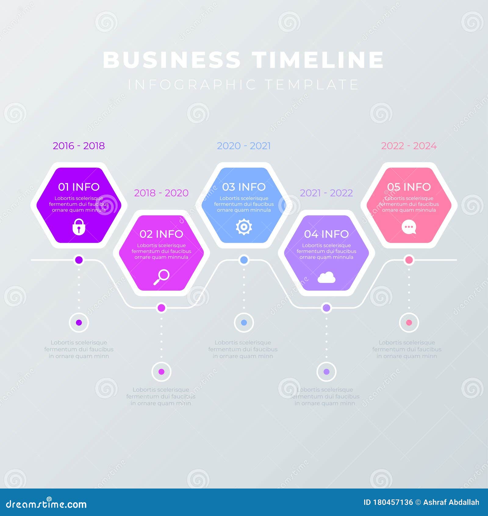 Timeline Infographic Tools Business Template, Can Be Used for ...
