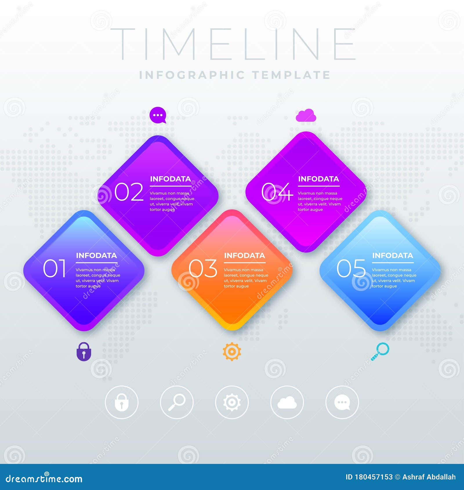 Timeline Infographic Tools Business Template, Can Be Used for ...